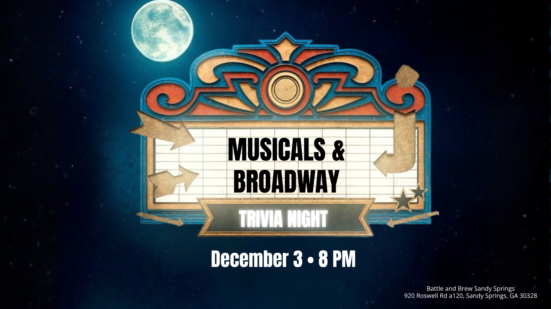 🎭 Musicals & Broadway Trivia Night 🎶 — Video Game Restaurant and Fun ...