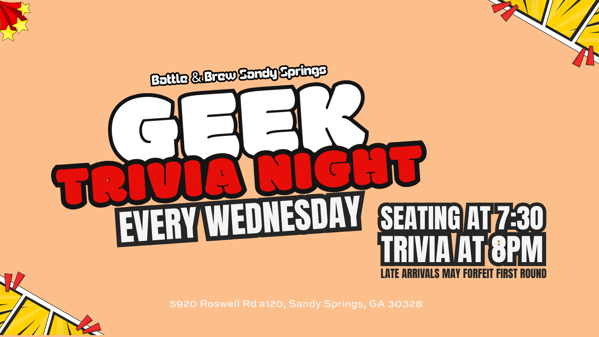 Geek Trivia Night — Video Game Restaurant and Fun! | Video and Board ...