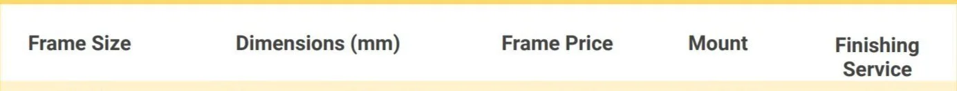 Ready Made Standard Size Frames — Andover Picture Framing