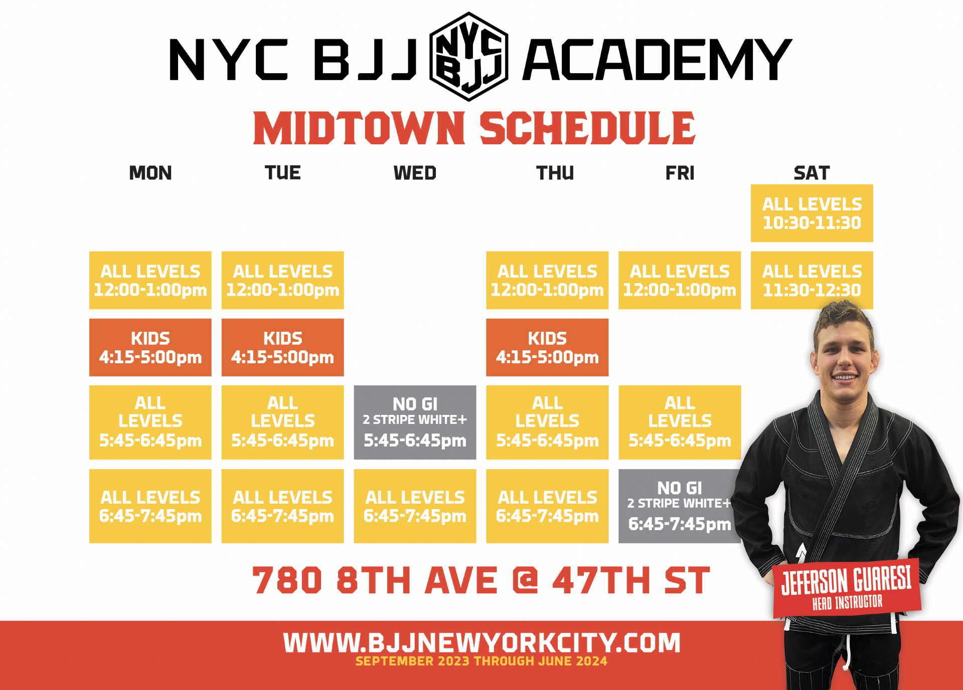 NYC BJJ Academy Class Schedule — Modern Martial Arts NYC
