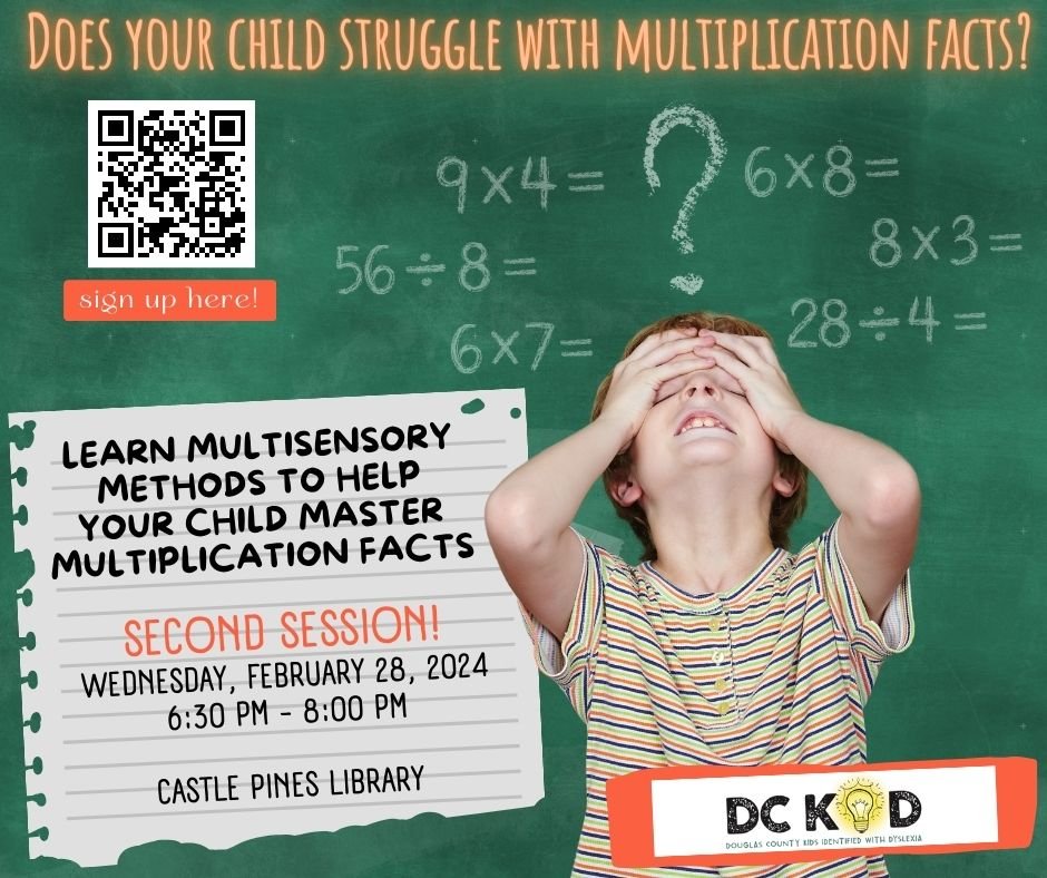 Learn Multisensory Methods To Help Your Child Master Multiplication Facts — Douglas County Kids ...