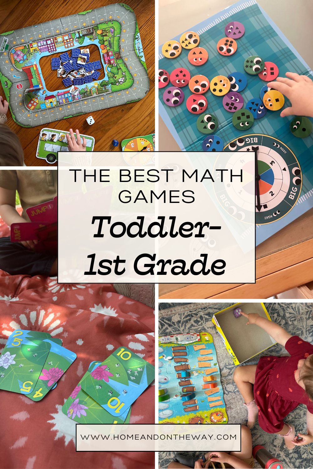 Best Math Games Toddler to 1st Grade — Home and on the Way