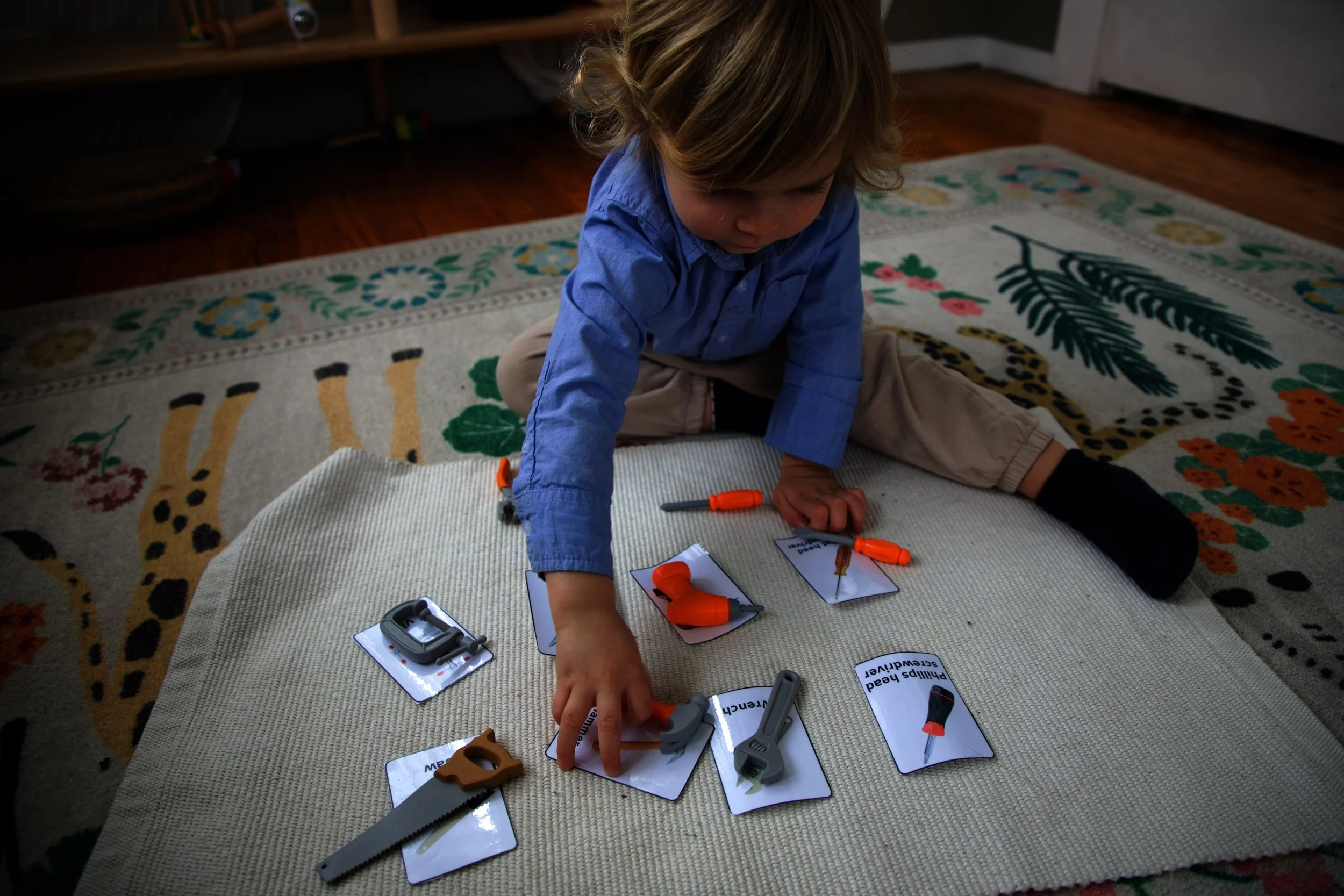 Montessori Language Work: Matching Activities — Home and on the Way