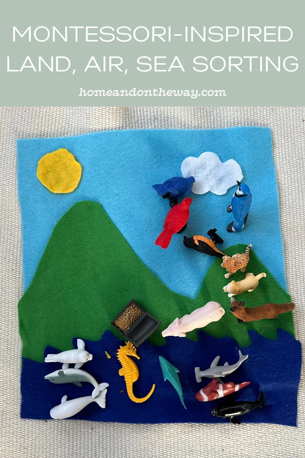 Montessori-Aligned Land, Air, Sea Sorting [DIY] — Home and on the Way