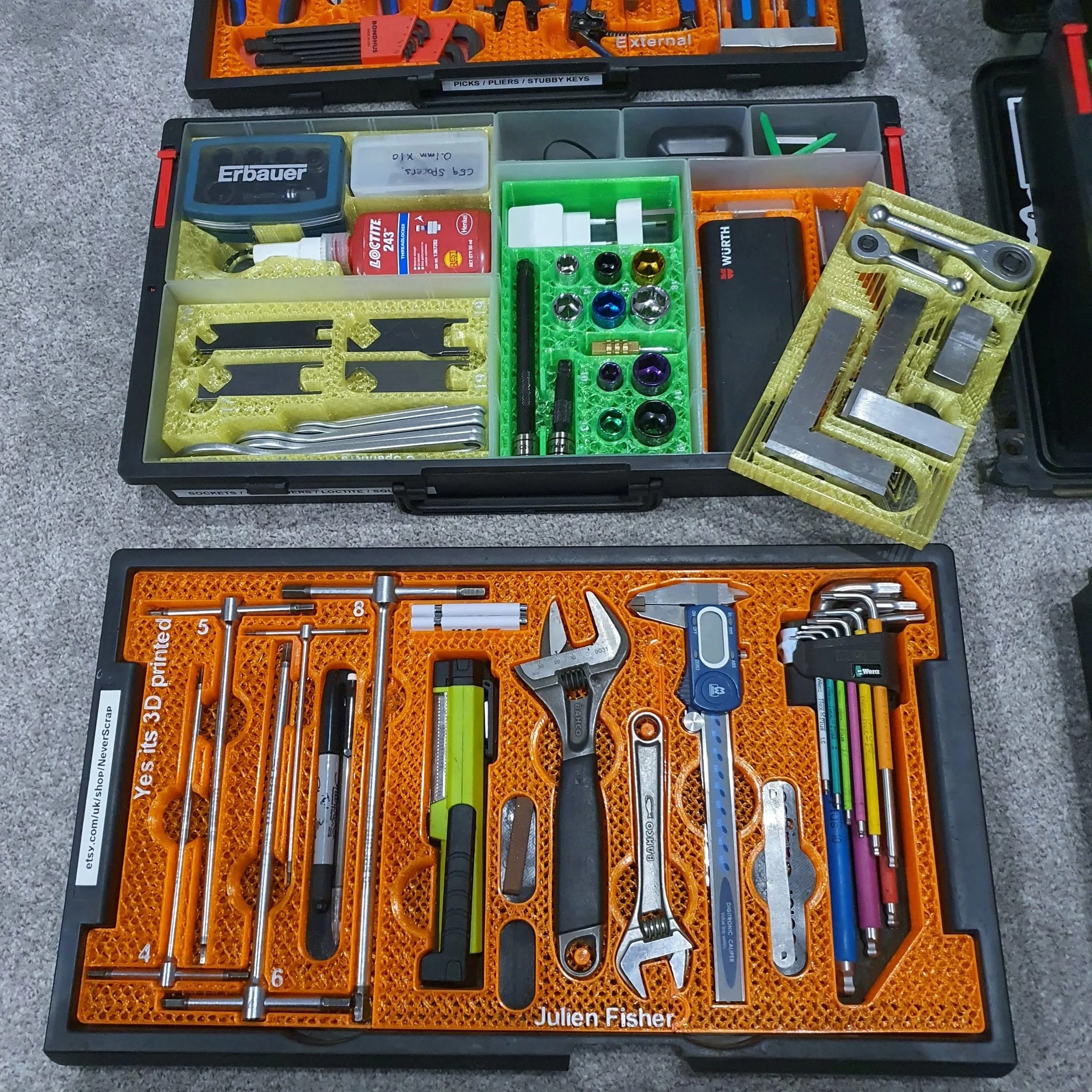 3D printed tool storage trays — Julien Fisher