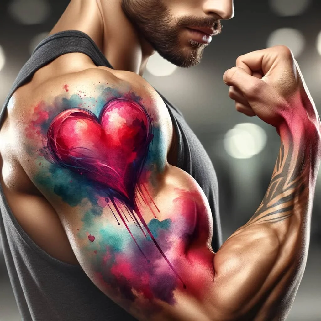 Merging Passion with Art: The Rise of Watercolor Heart Tattoos in ...