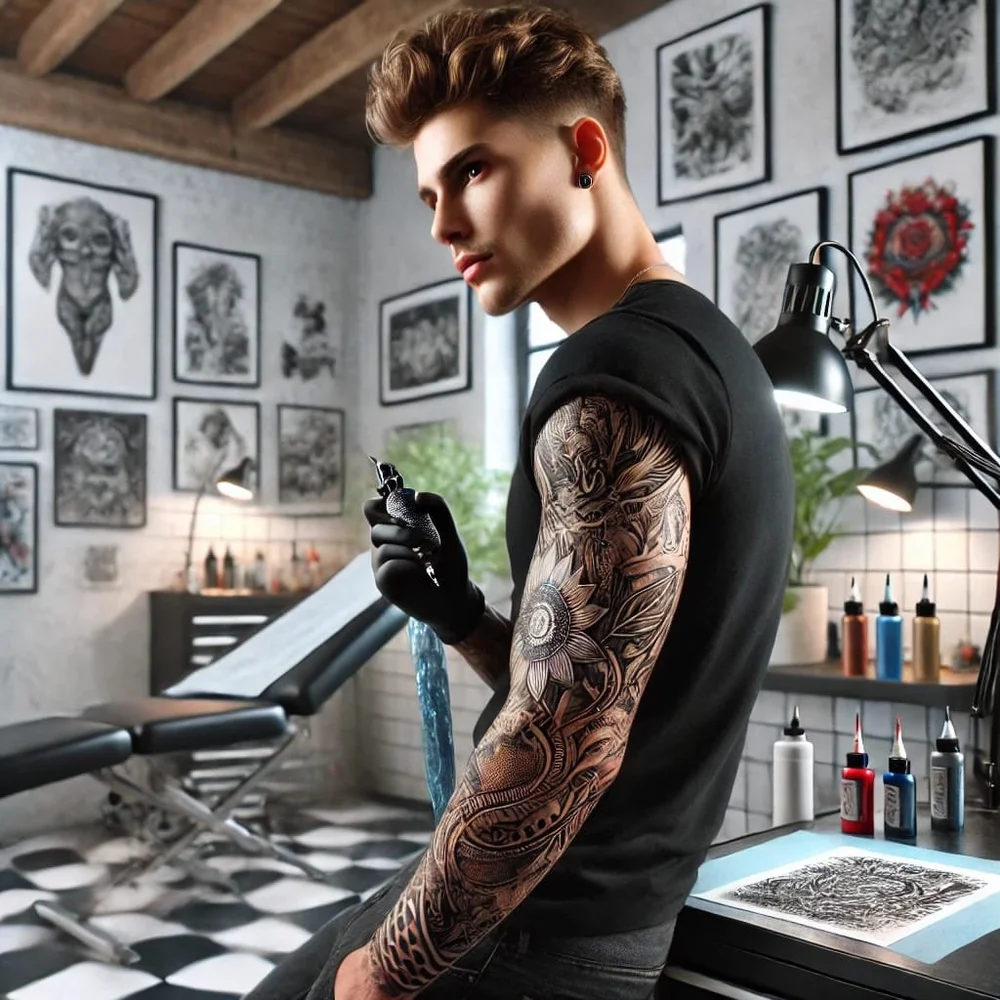 Black and Grey Illustrative Tattoos: Skill Test for Artists — Certified ...