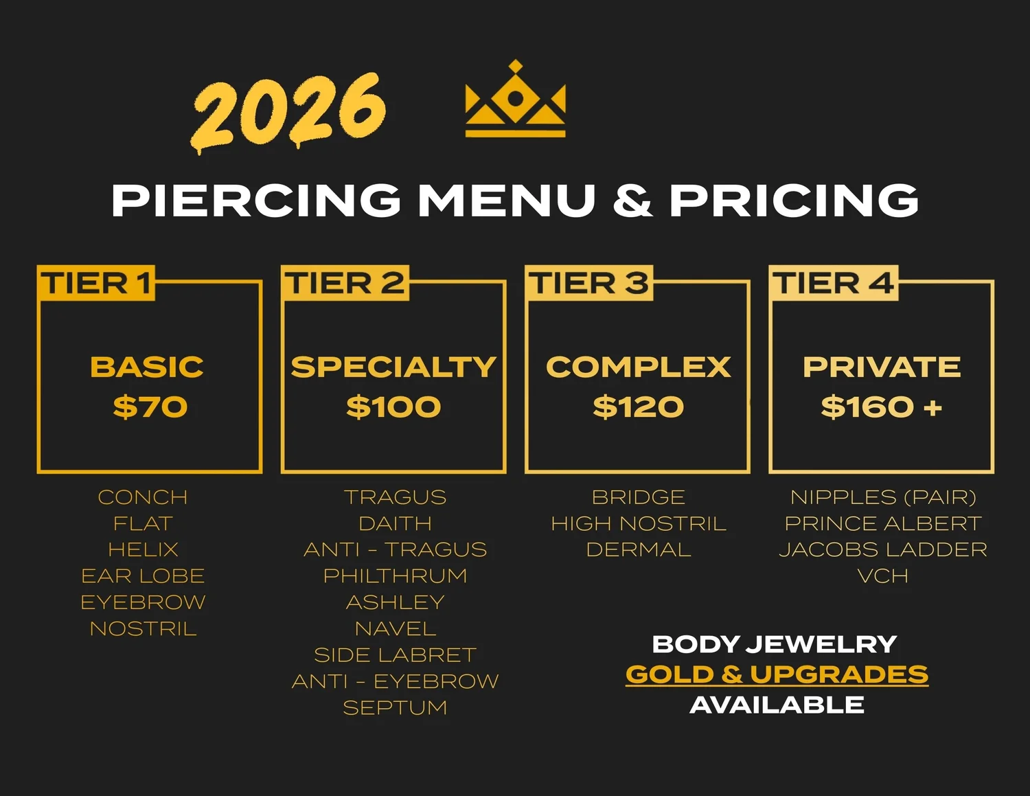 Professional Piercing Shop │ Body Piercing — Certified Tattoo Studios