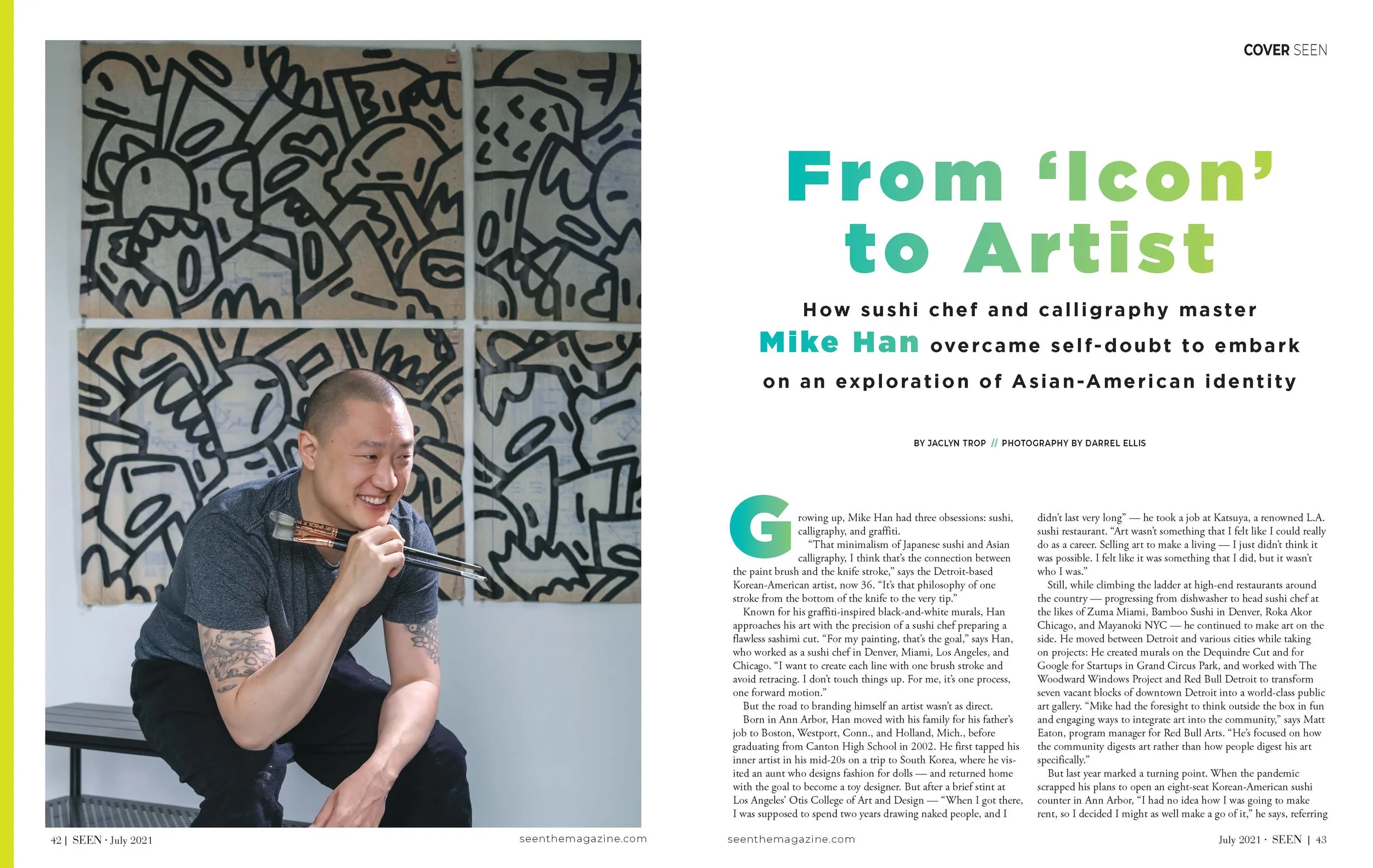 From ‘Icon’ to Artist: Sushi Chef and Calligraphy Master Mike Han’s ...