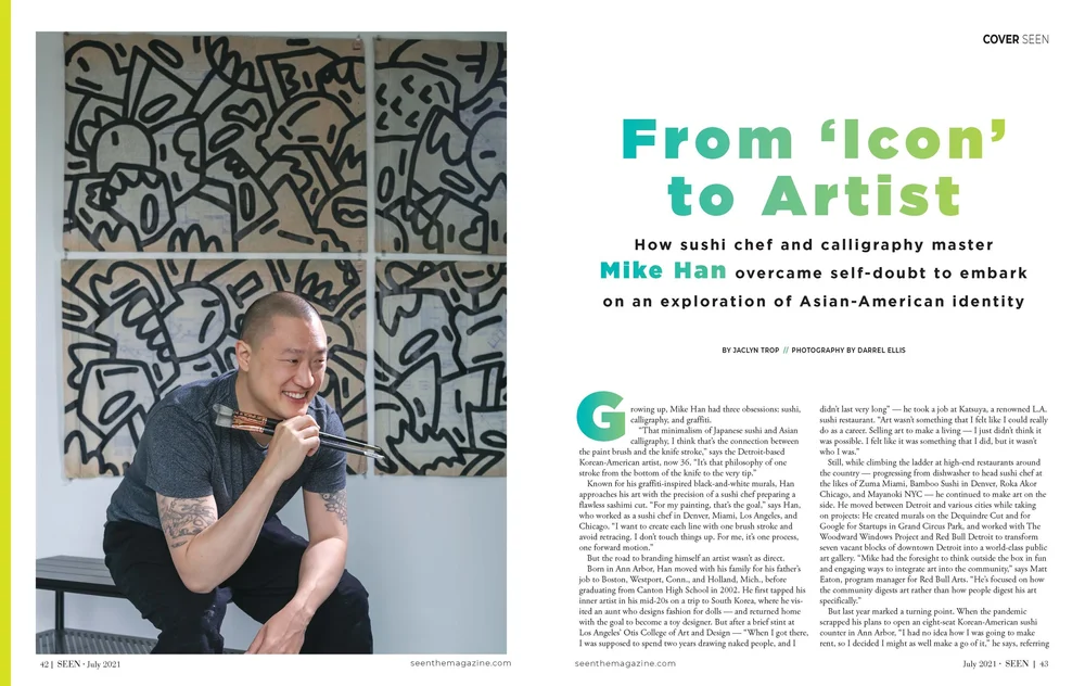 From ‘Icon’ to Artist: Sushi Chef and Calligraphy Master Mike Han’s ...