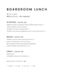Boardroom Lunch - Catering (with Private Chef) — Gingers