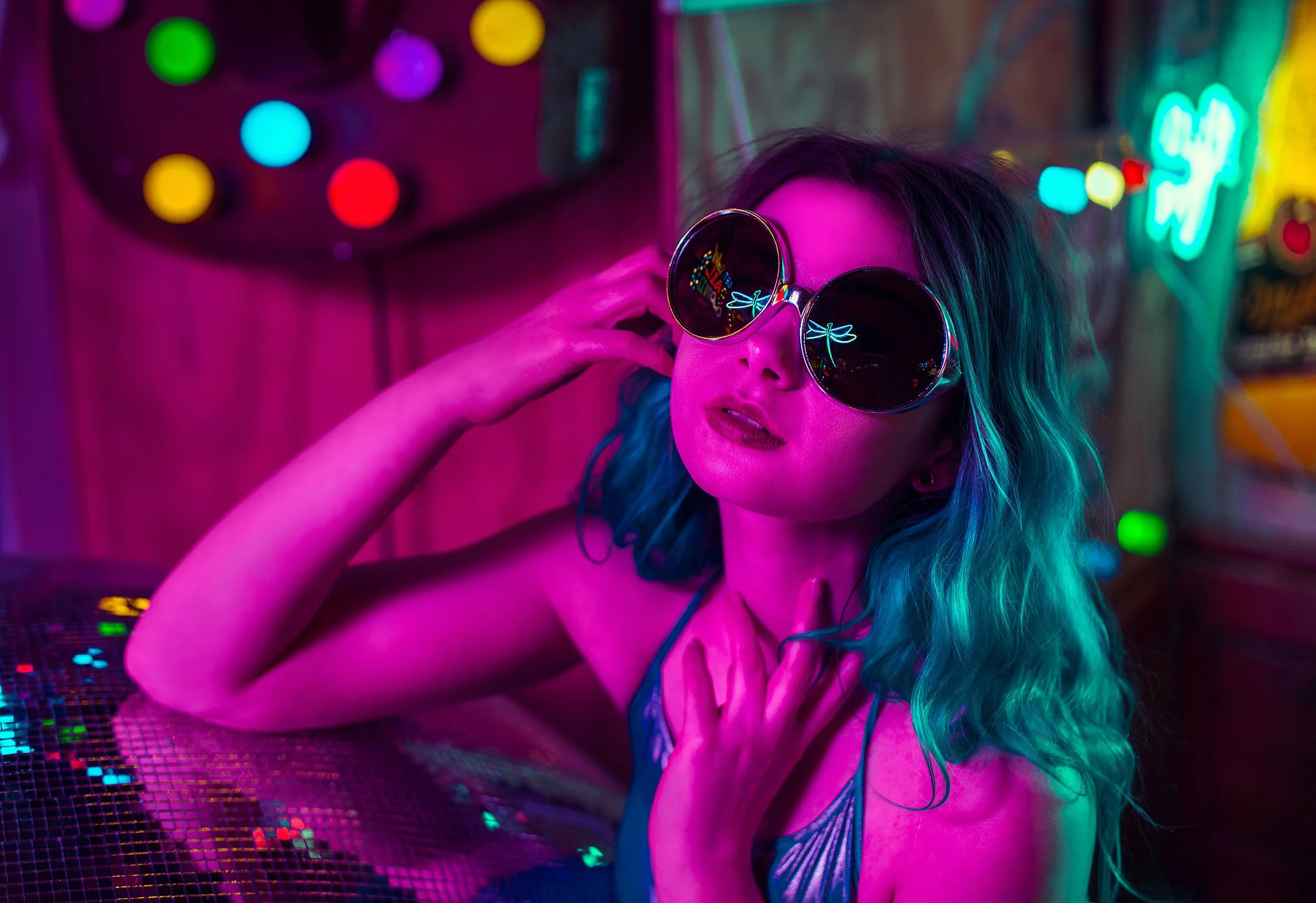 Galixeon’s Neon Photo Shoot at God’s Own Junkyard — RICHARD WAKEFIELD