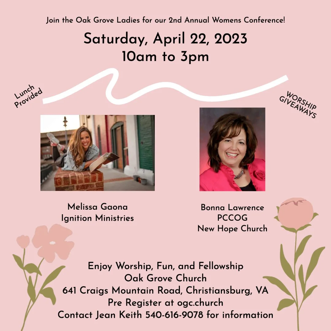 2023 Womens Conference Updates — Oak Grove Church