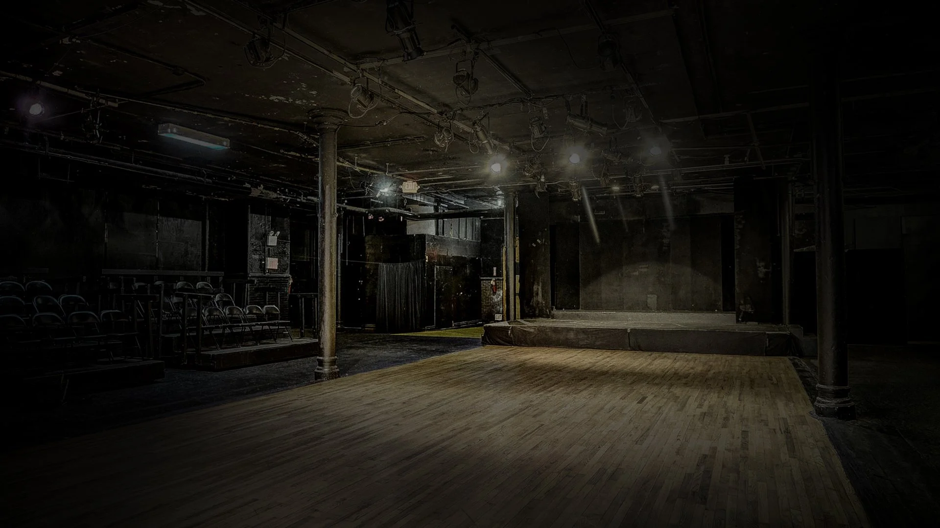 Dark Warehouse Background