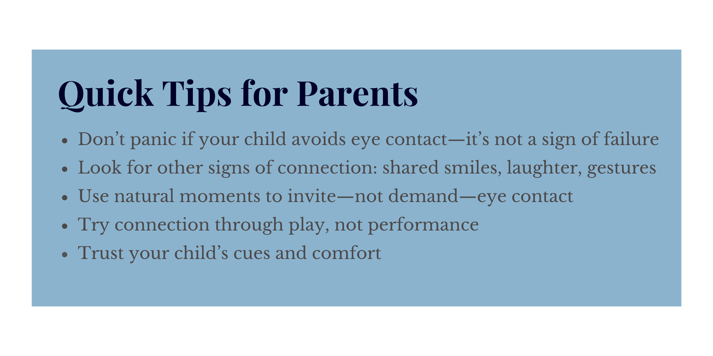Eye Contact and Autism: A Respectful Approach — Elevated Outcomes