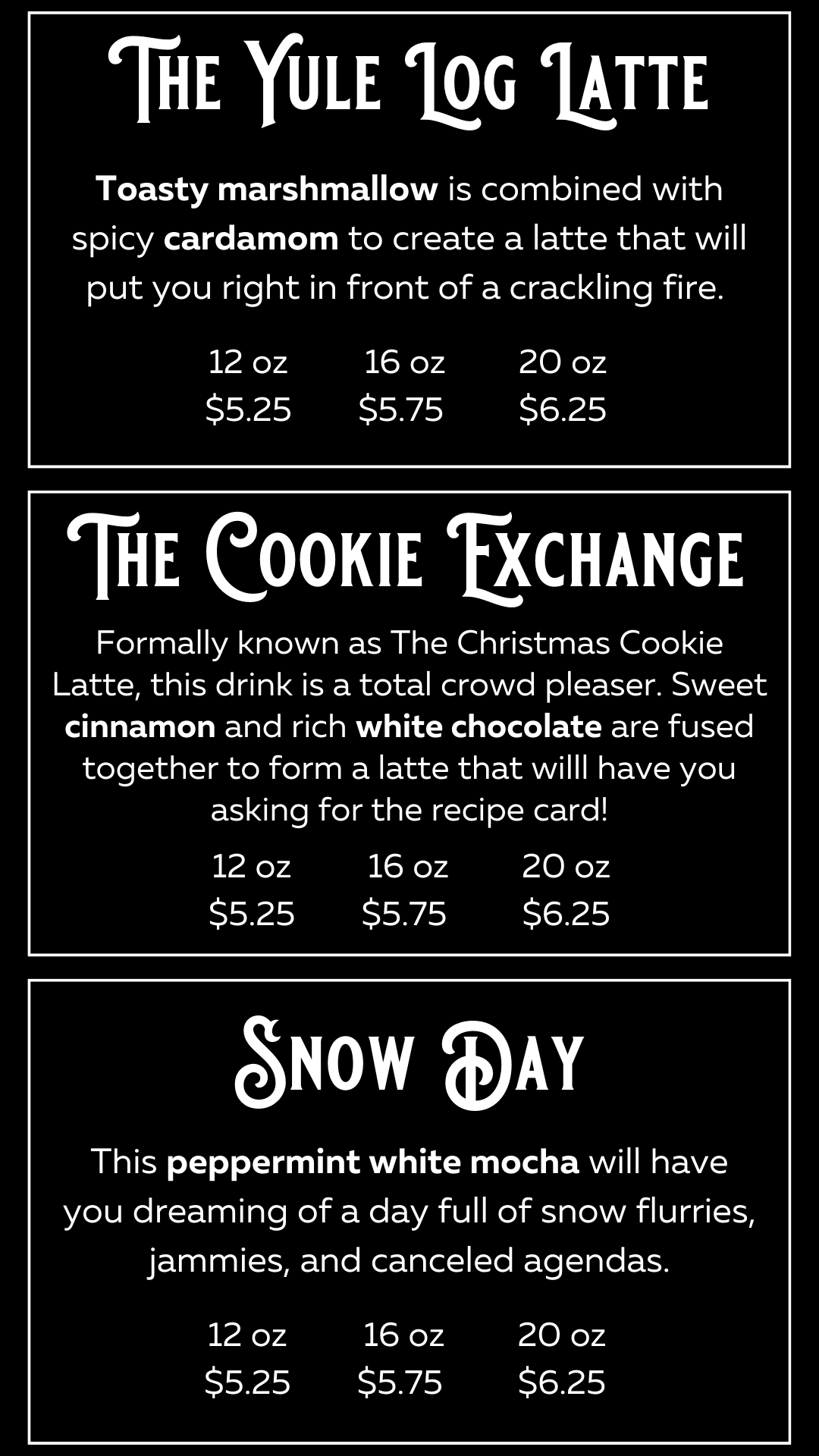 Menu — The Mix House