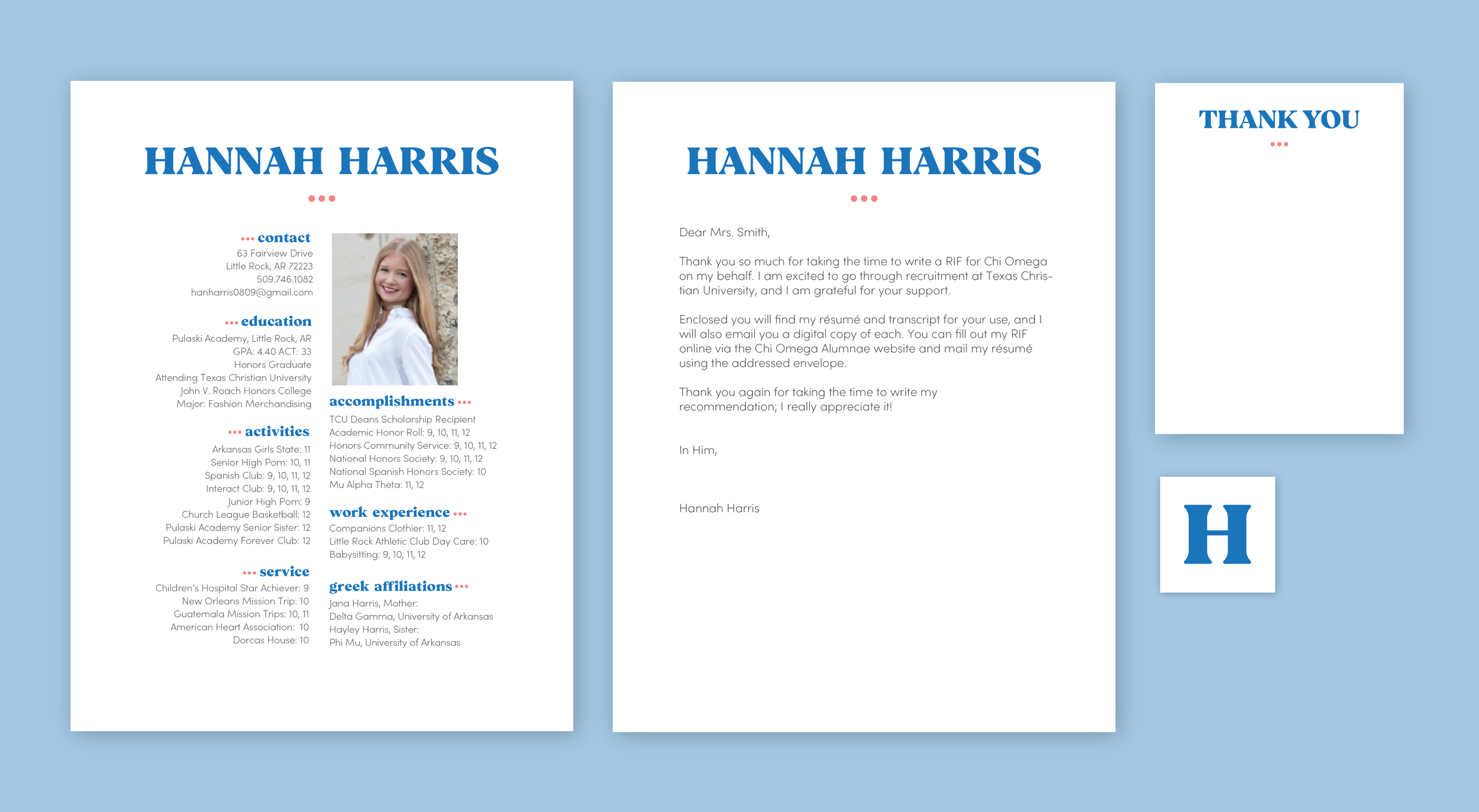 Sorority Recruitment Packets — Tatum Smith Design