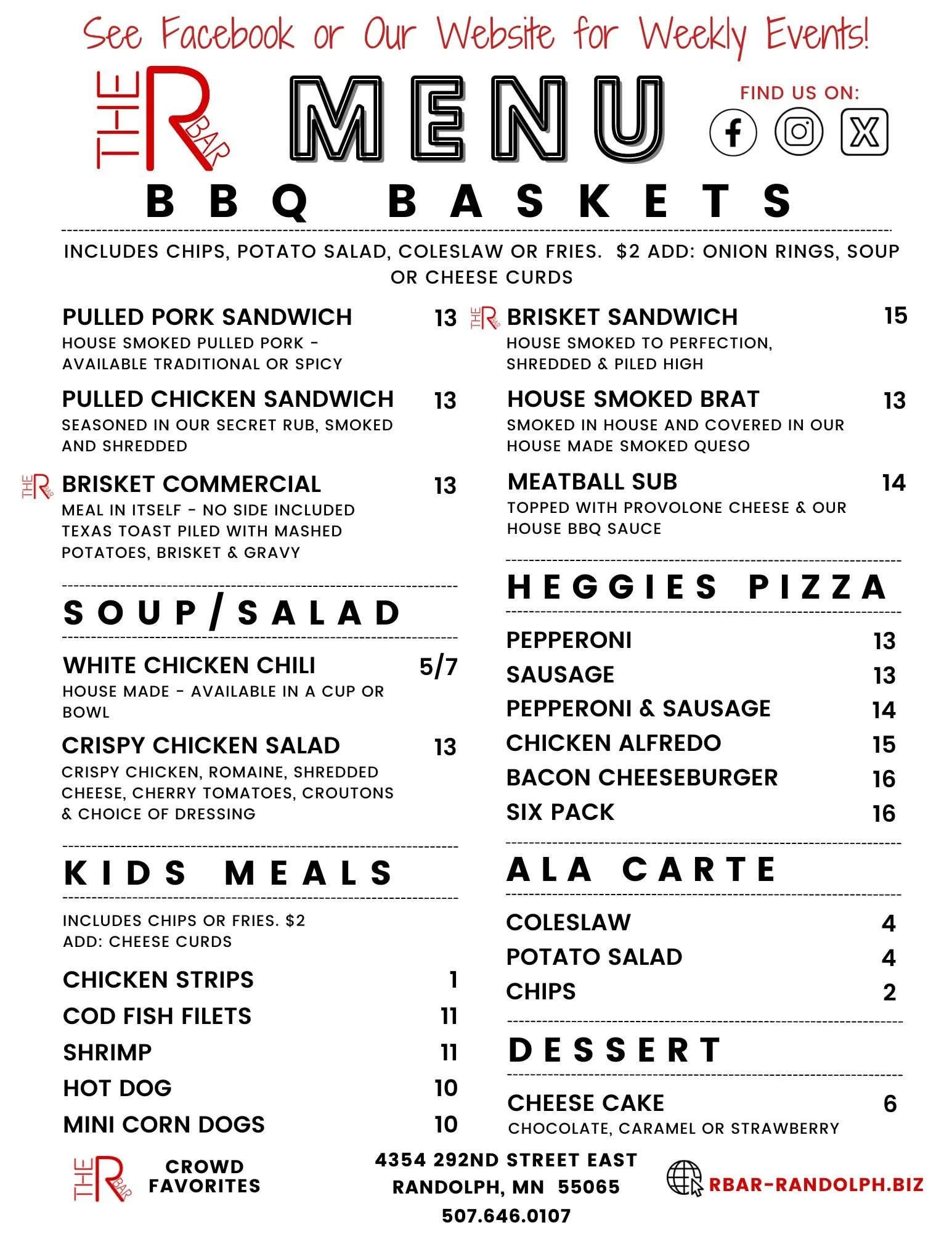 Menu — R Bar