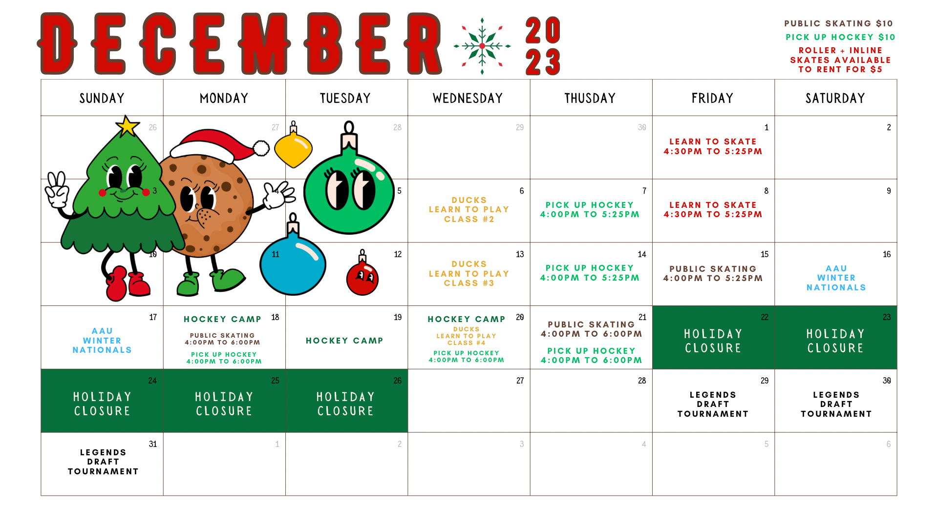 Public Skating & Pick-up Hockey — Corona Inline