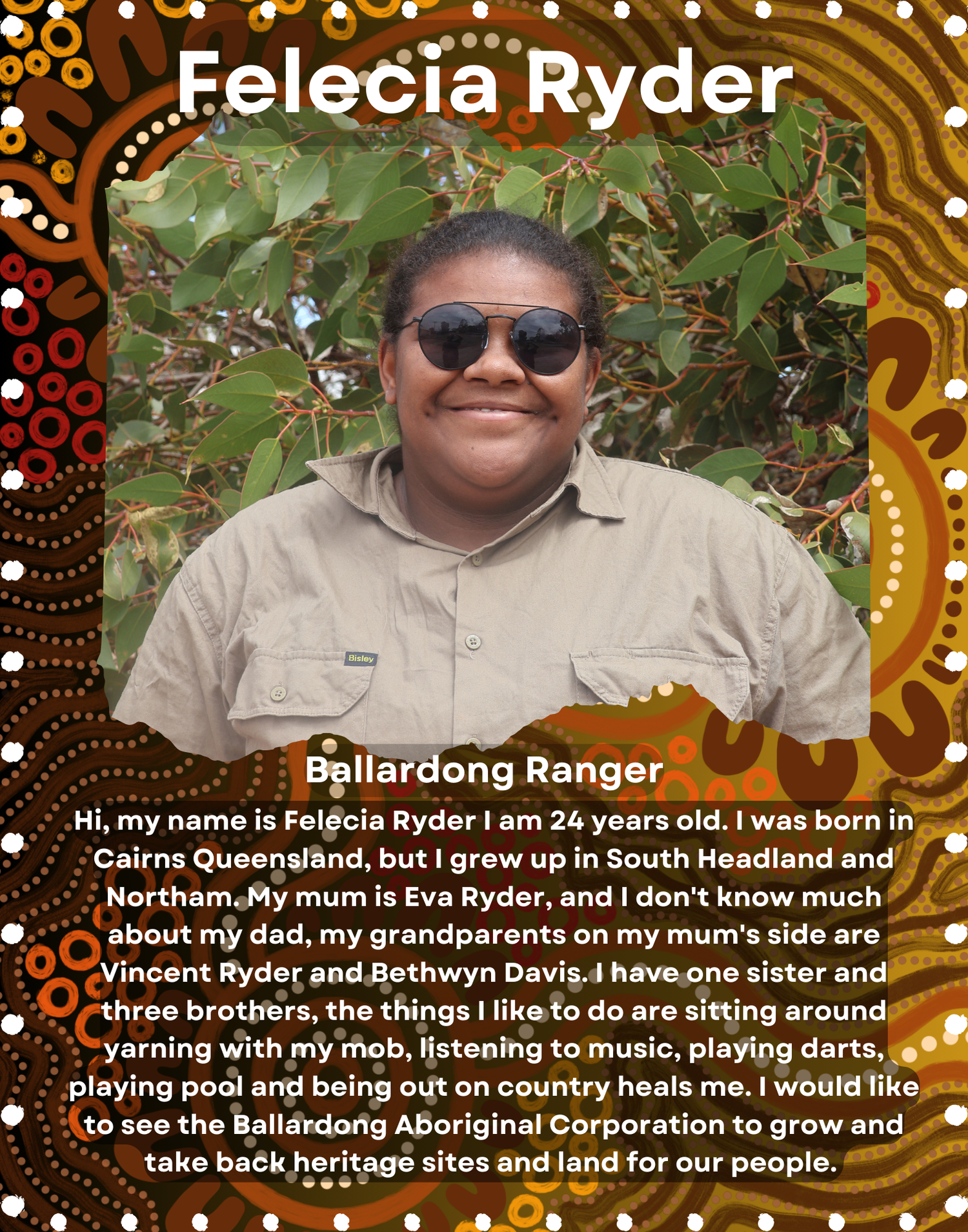 Meet our Ballardong rangers: Felecia Ryder — Ballardong Aboriginal ...