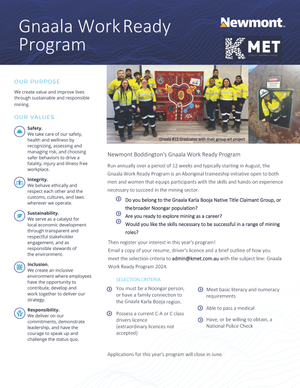 Gnaala Work Ready Program — Gnaala Karla Booja Aboriginal Corporation