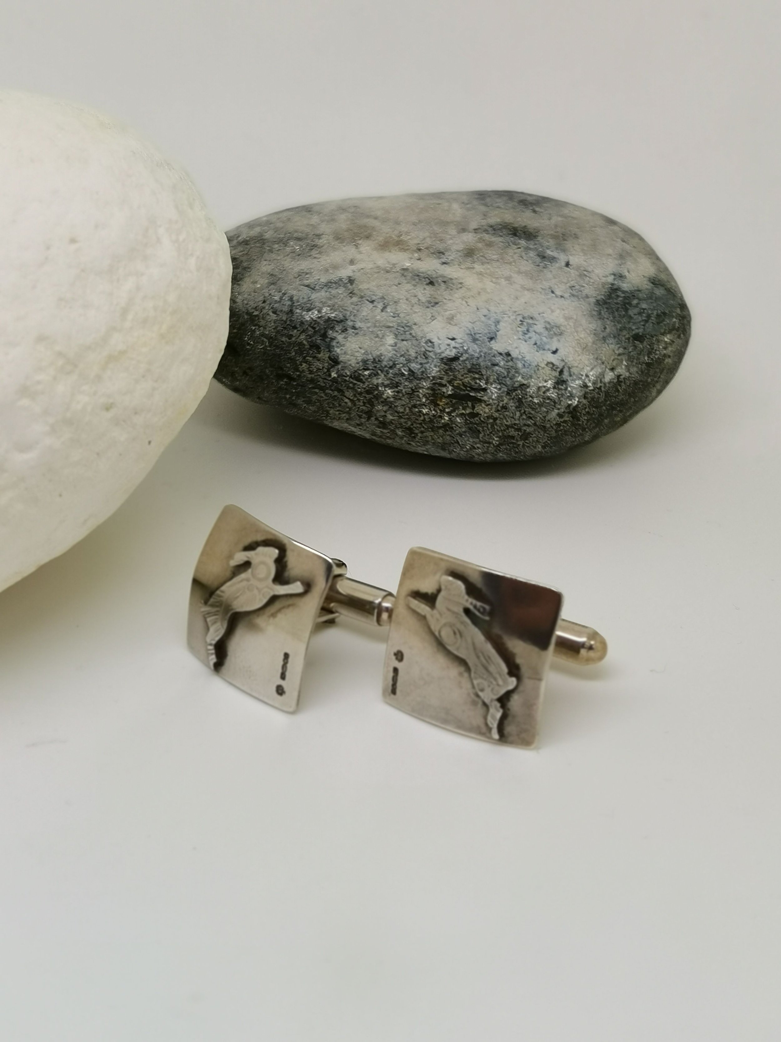 Leaping hare cufflinks — Katherine Lawrie Jewellery