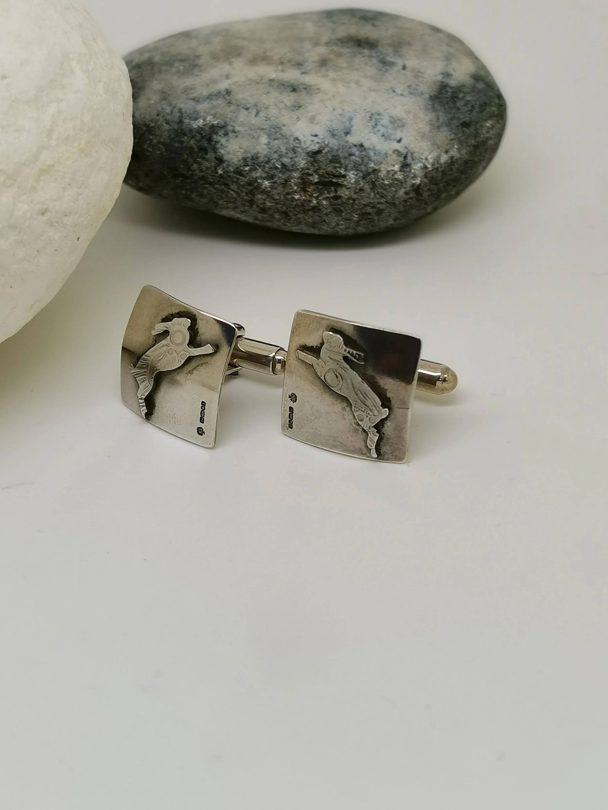 Leaping hare cufflinks — Katherine Lawrie Jewellery
