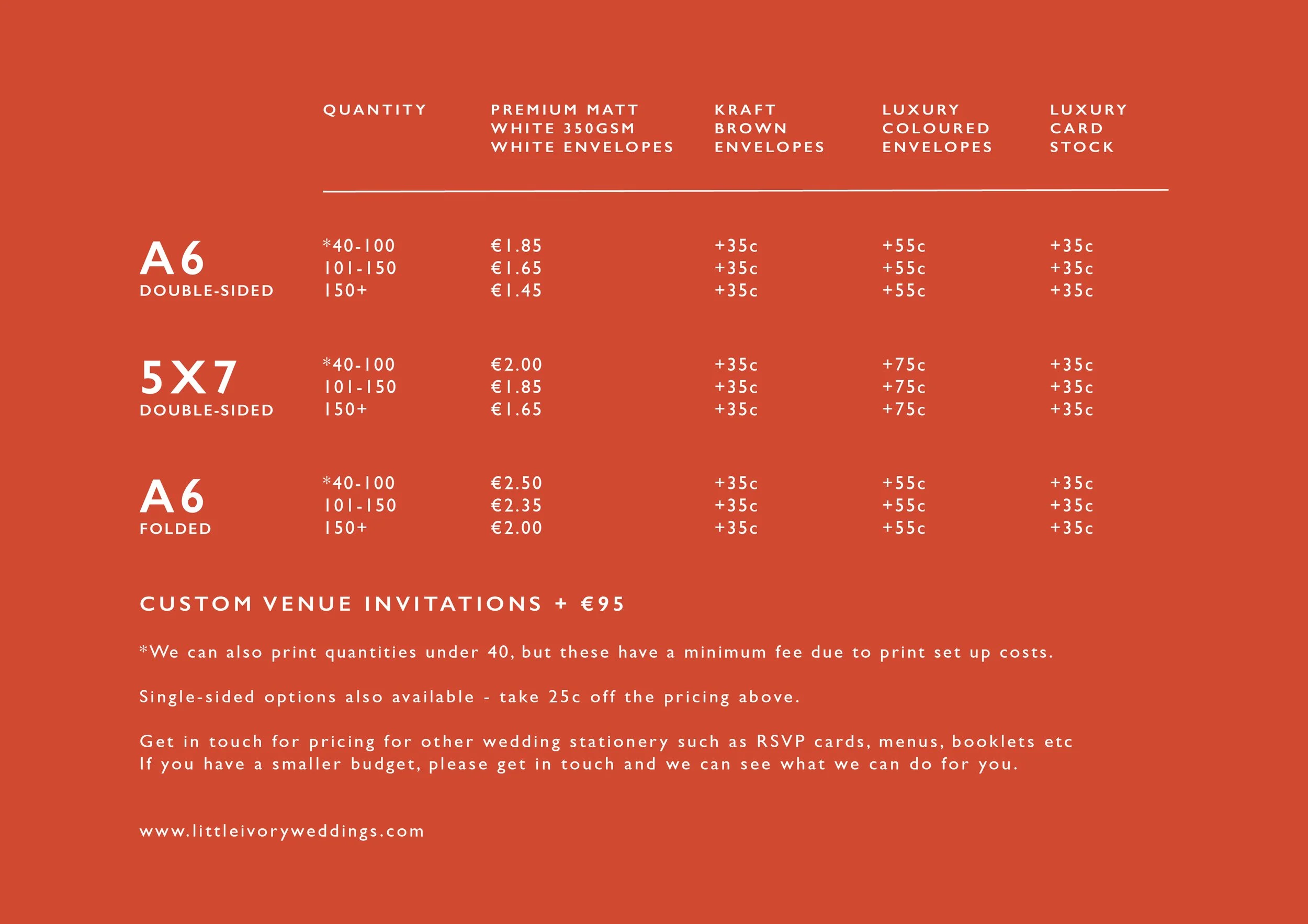 Wedding Stationery Pricing Sample Pricing For Wedding Invitations Wedding Stationery Pricing Sample Pricing For Wedding Invitations