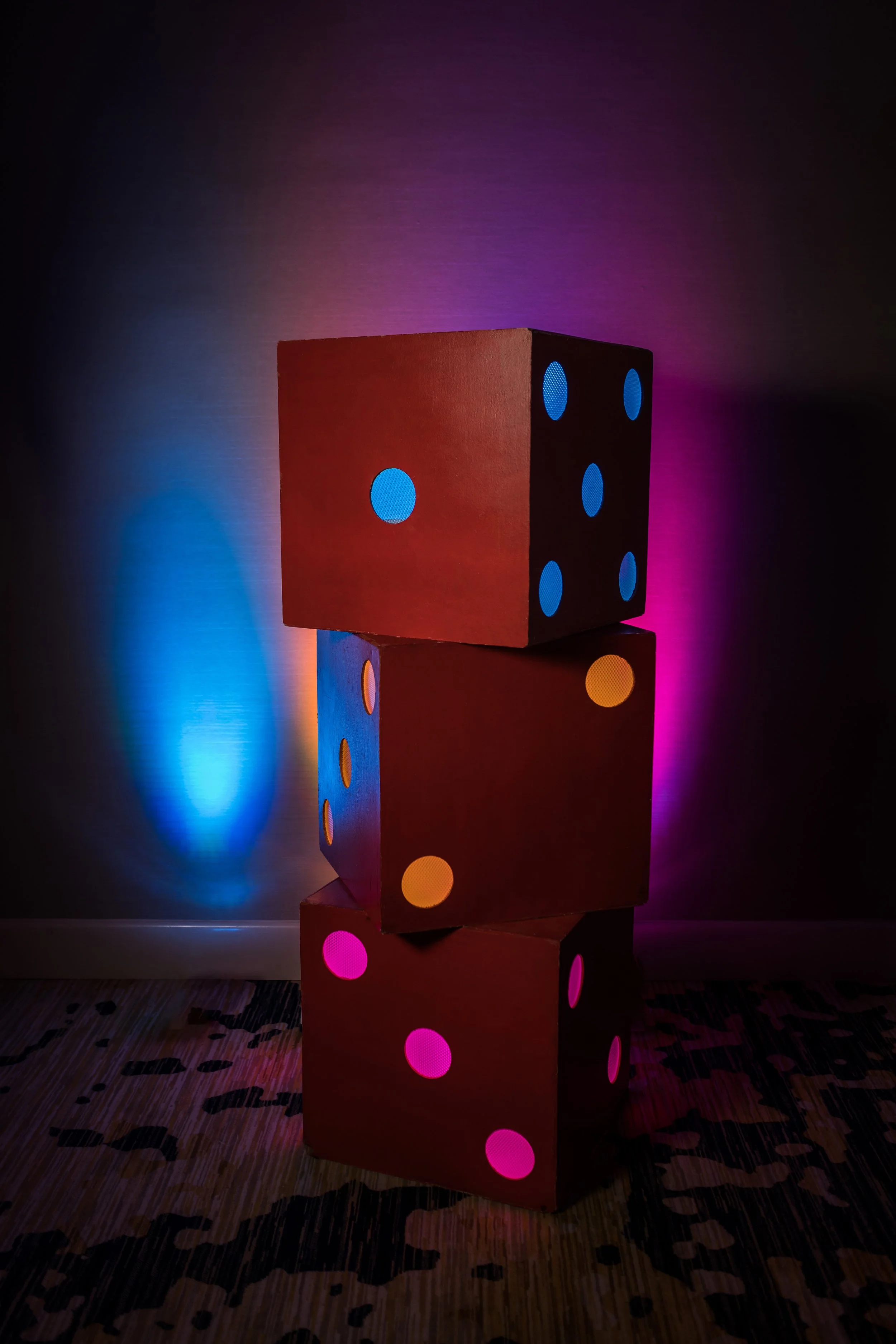 Red Lighted Glow Dice — Astro Event Company