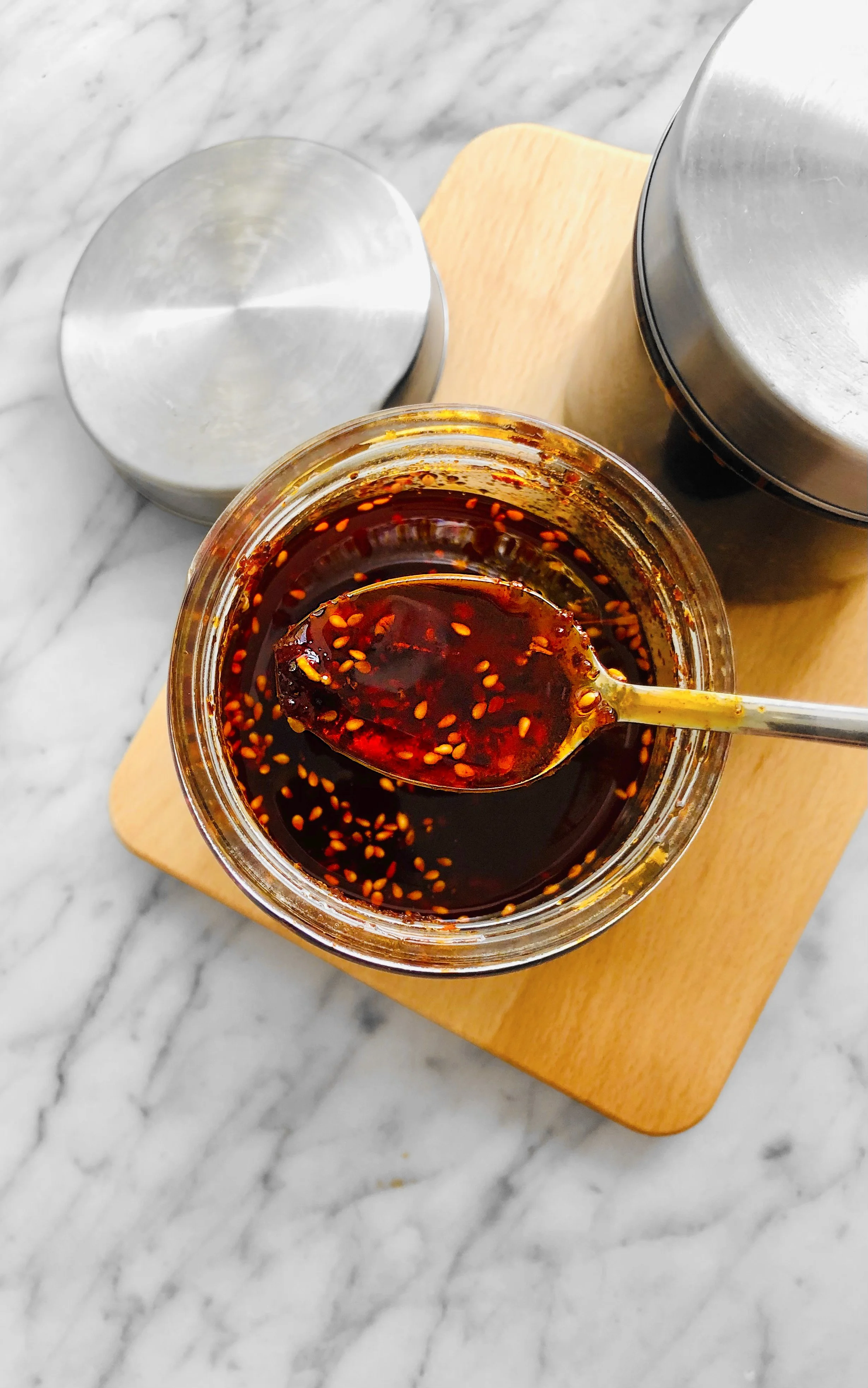 Huile rouge de piments à la sichuanaise — JM_cuisine par Jonathan Michaud