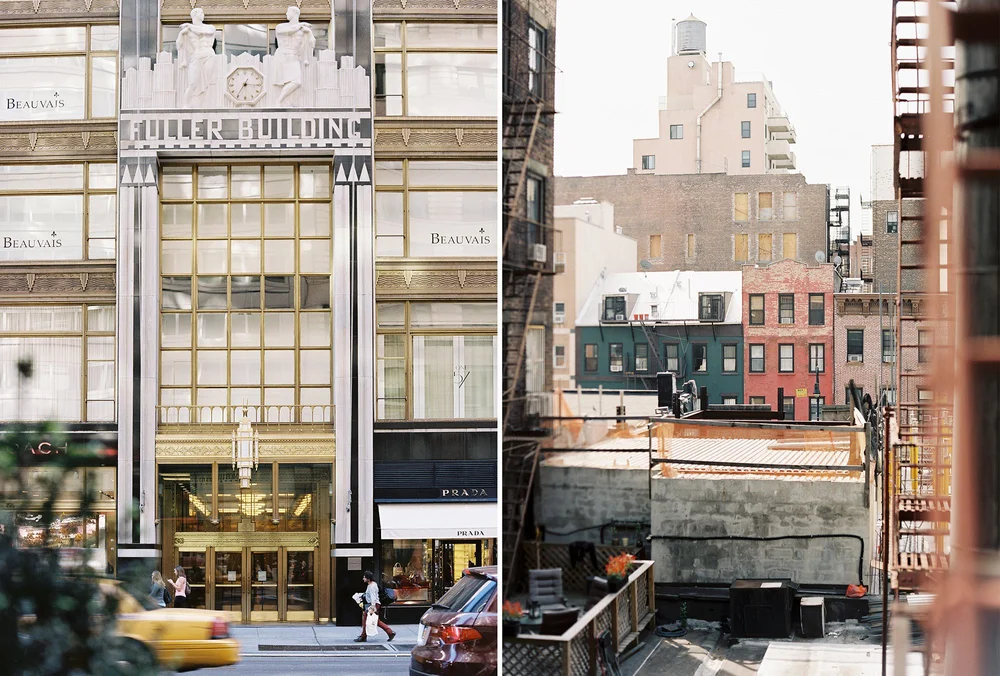 A collection of photographs of New York captured on film