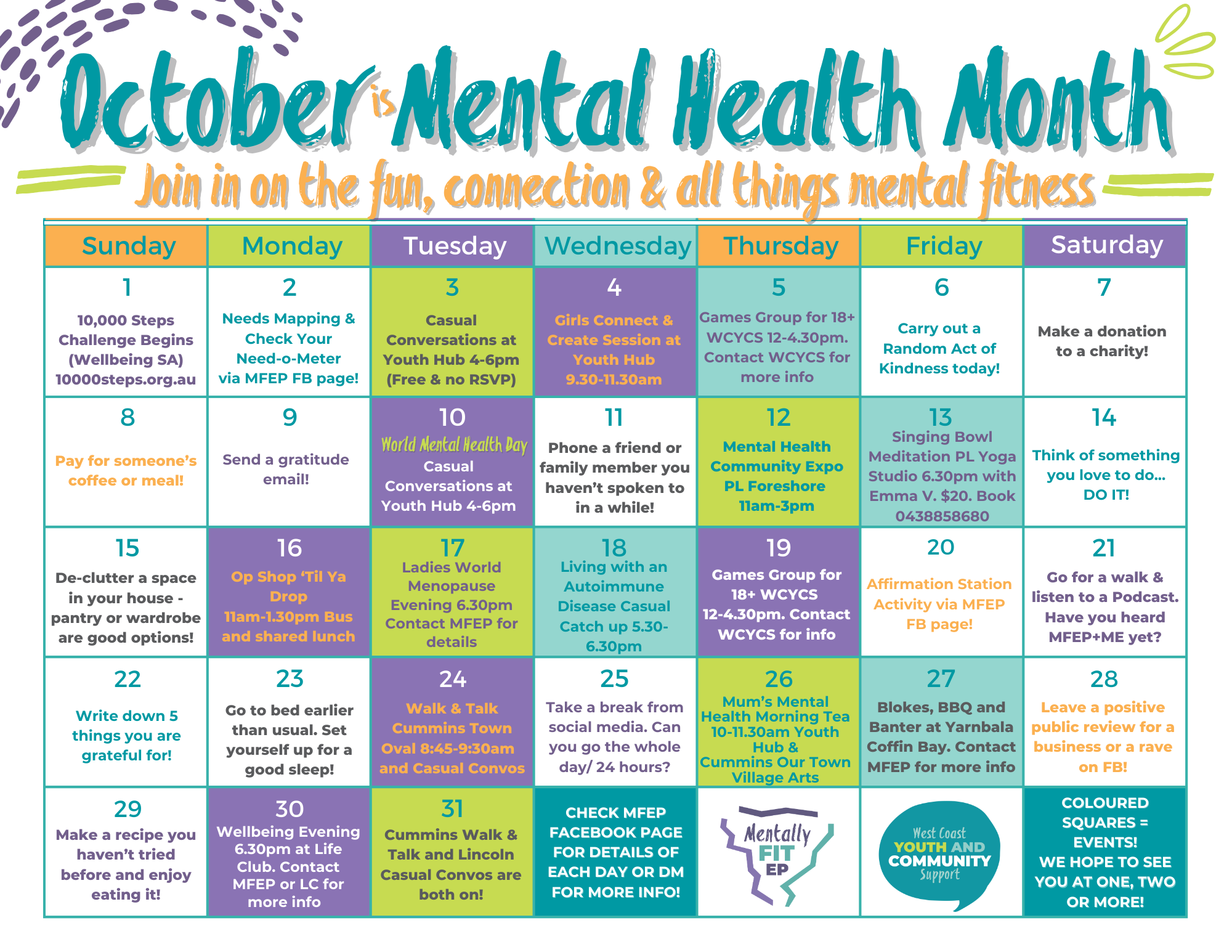 October is Mental Health Month — West Coast Youth & Community Support