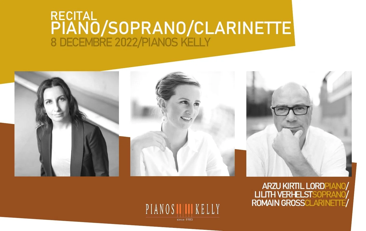 Concert Trio KIRTIL-VERHELST-GROSS — Pianos Kelly