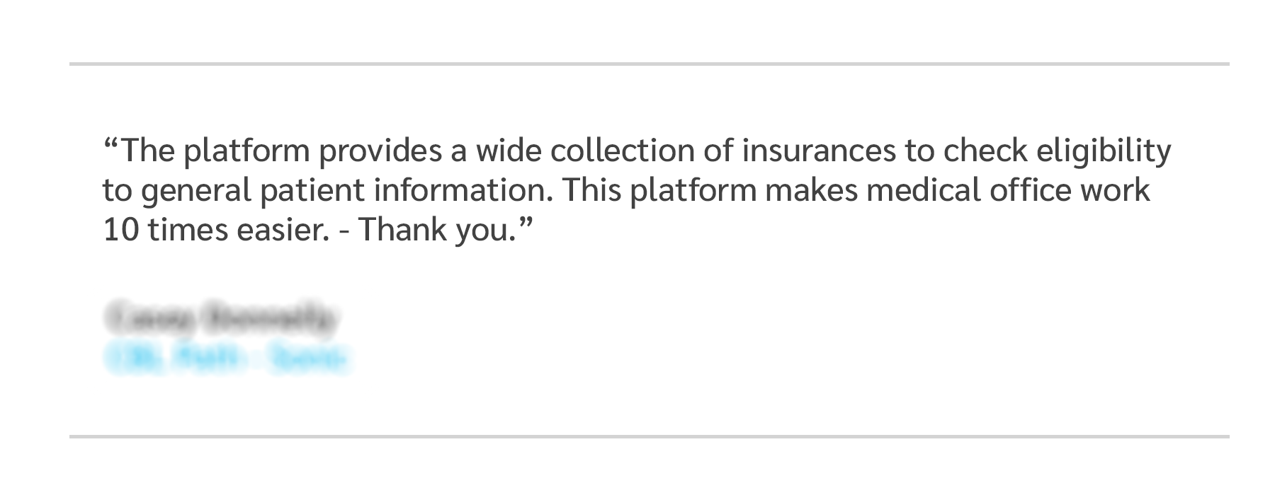 tevixMD- Patient Demographic Verification
