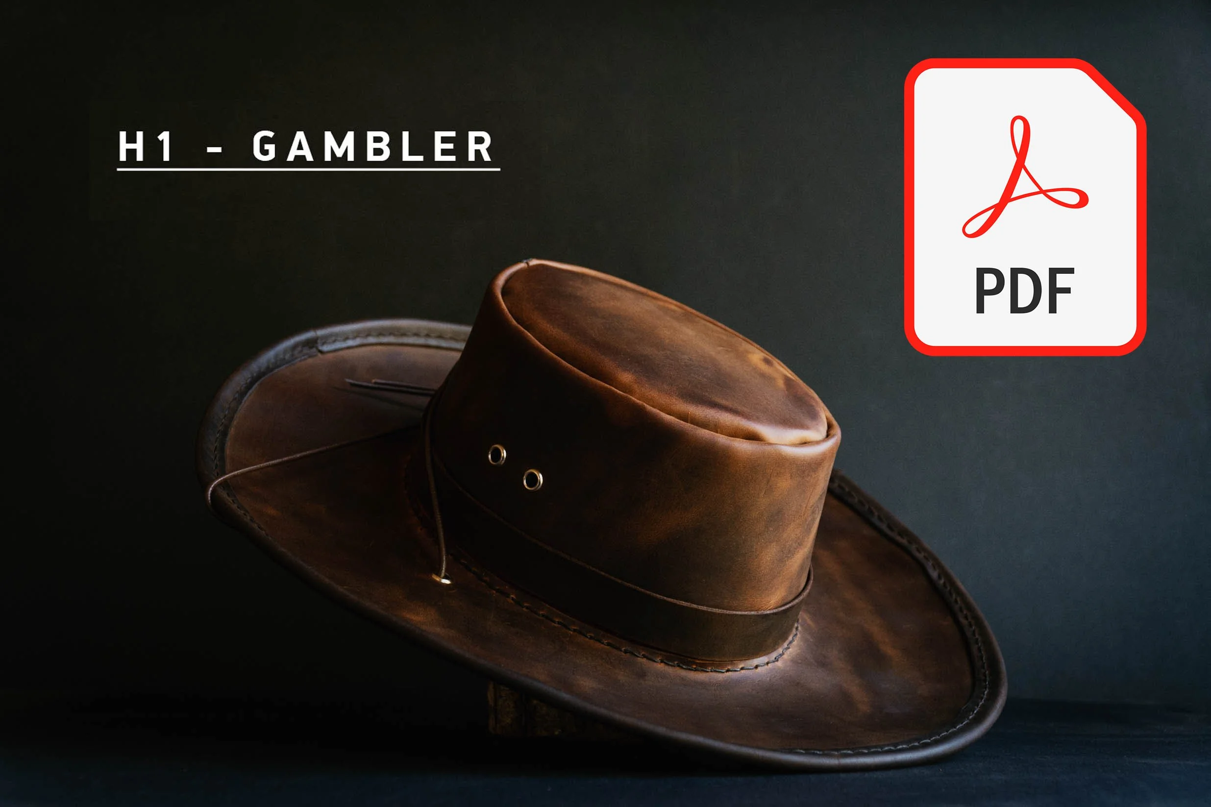 H1 - GAMBLERS HAT - PDF PATTERN — Olive Sparrow Crafts, Handmade, Premium leather goods, DIY ...