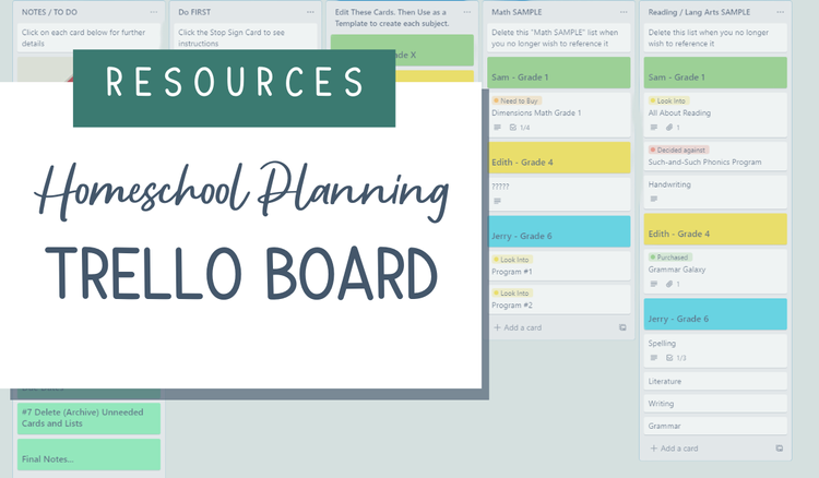 FREE Trello Homeschool Curriculum Planning Board — Teacher Tutor Mom