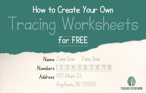 Create FREE tracing worksheets for your students with student-friendly ...