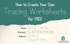 Create FREE tracing worksheets for your students with student-friendly ...