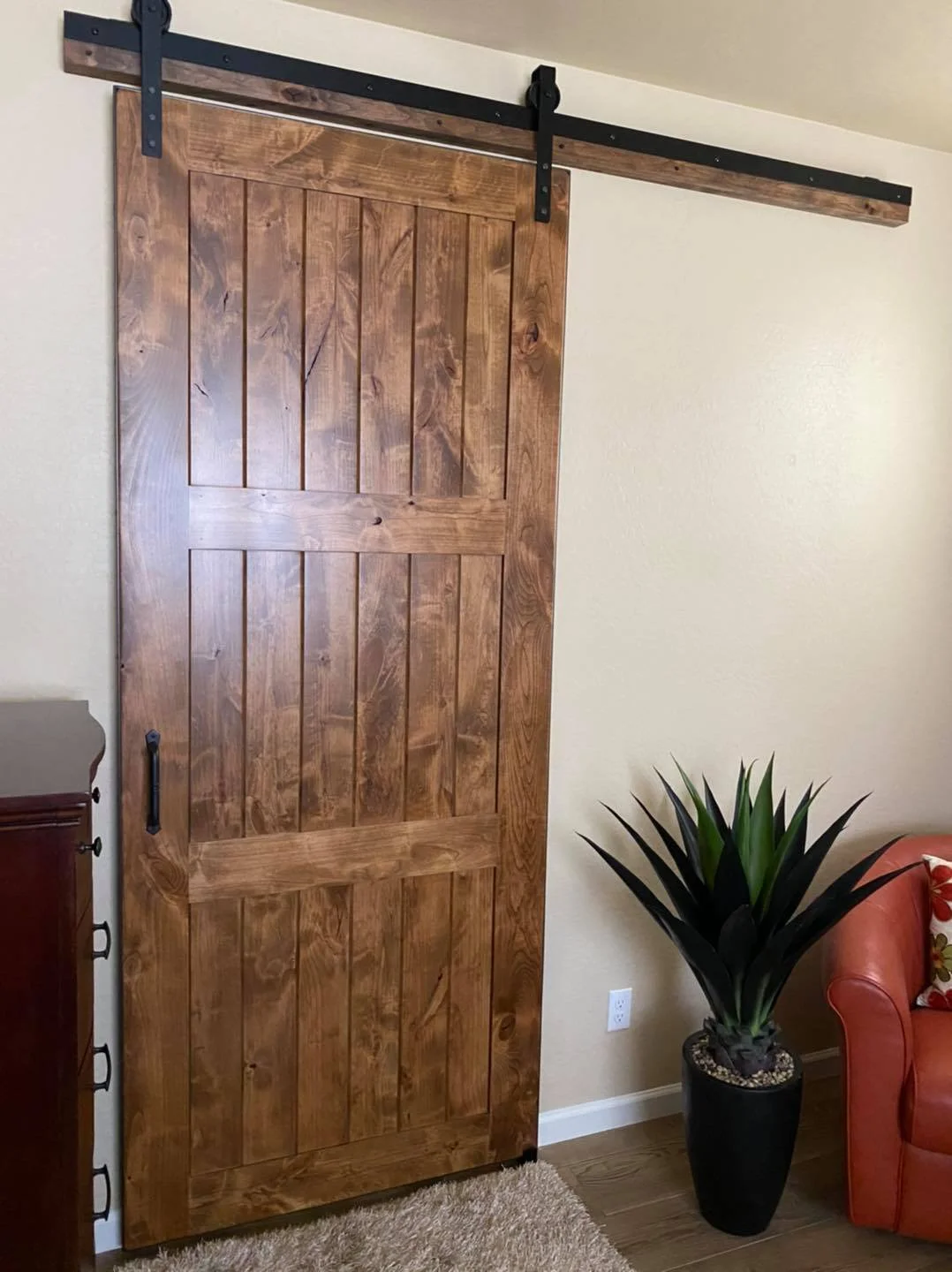 Order your locally made interior hanging barn door online!