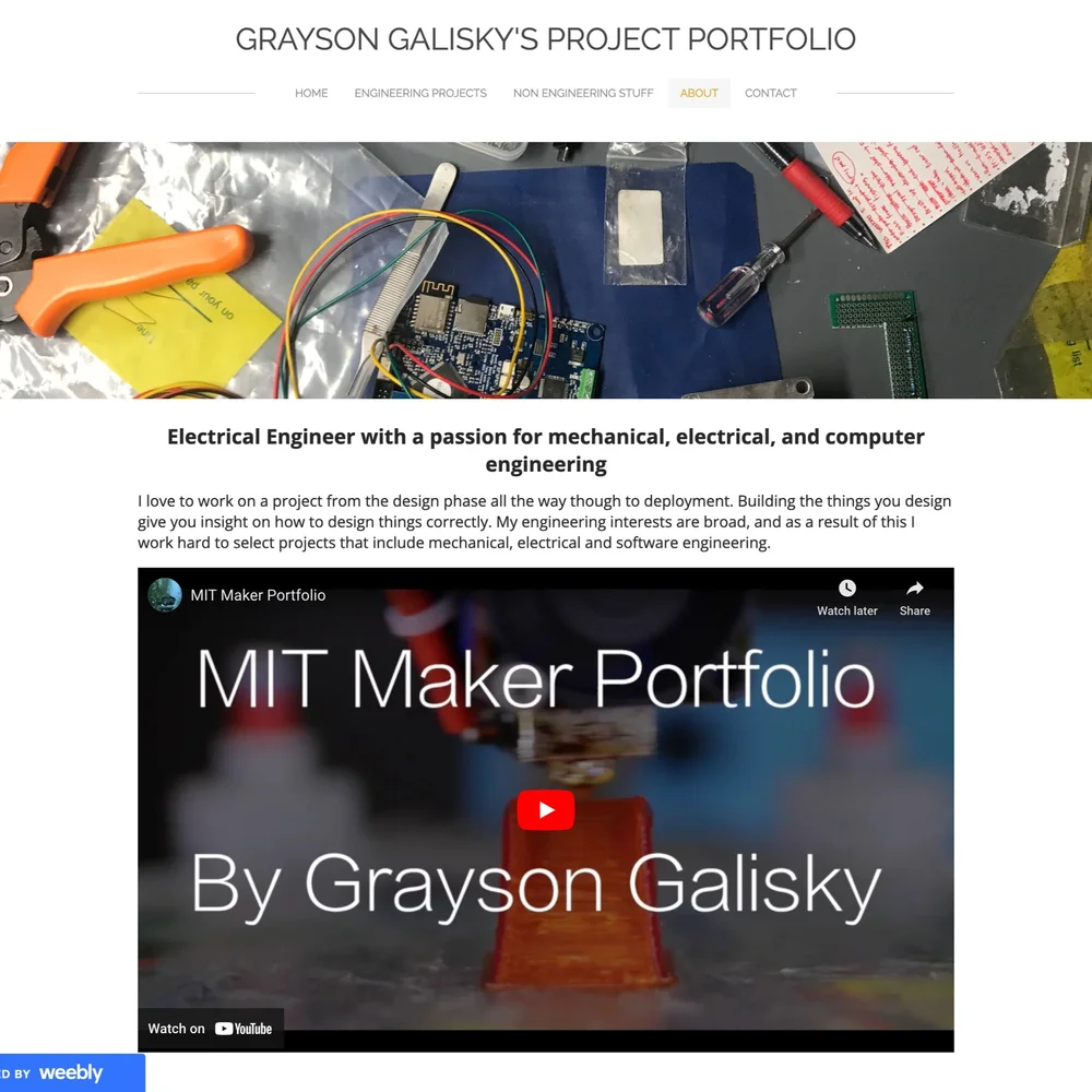 Mechanical Engineering Design Portfolio Database Website