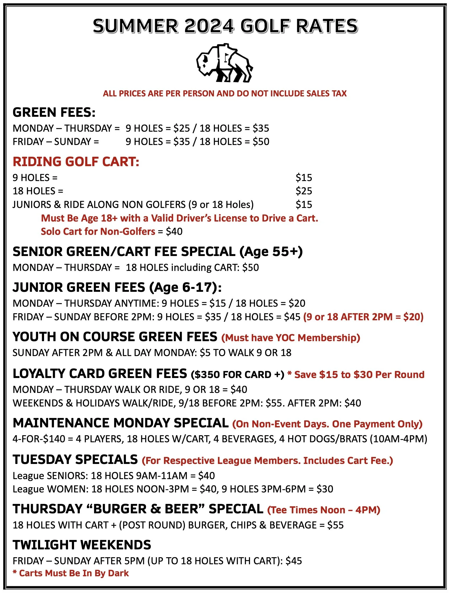 Rates — Wild Marsh Golf Club - 18 Hole Championship Golf Course in ...
