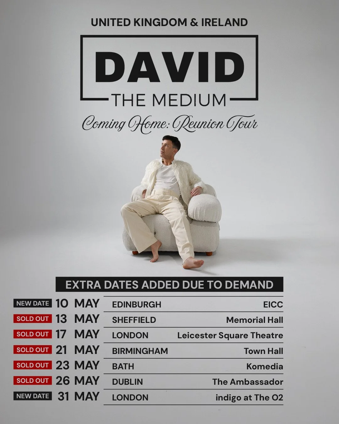LIVE TOUR — DAVID THE MEDIUM