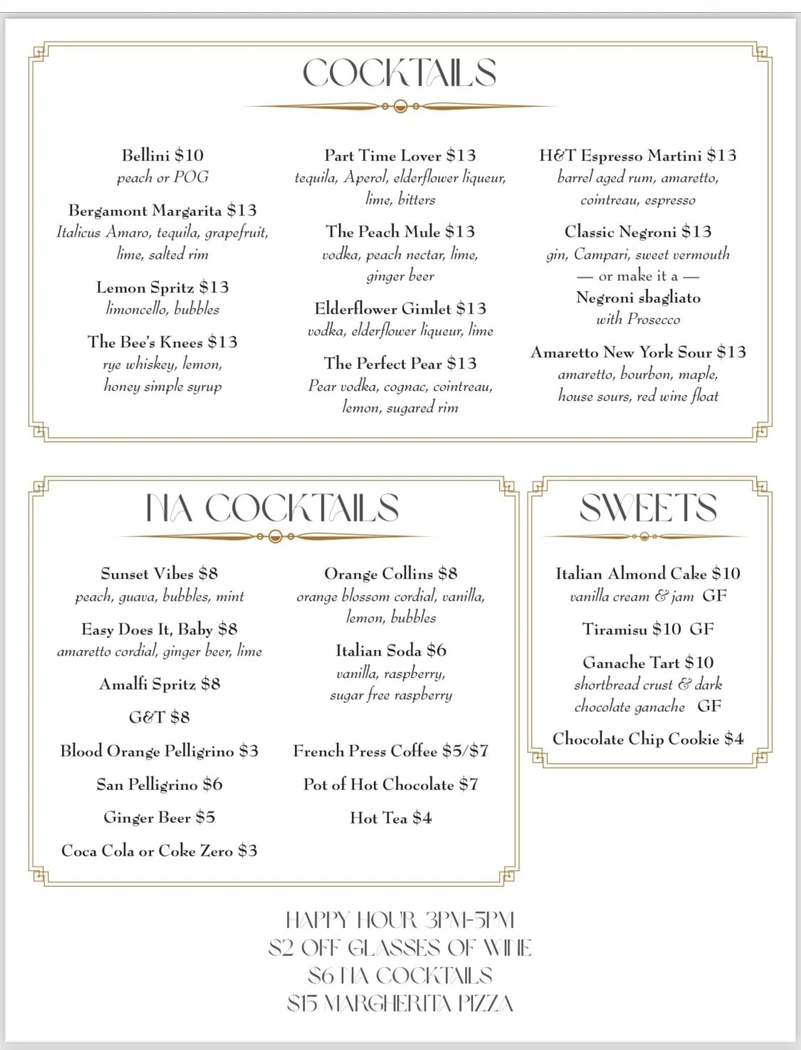 Menu | Hearth & Table