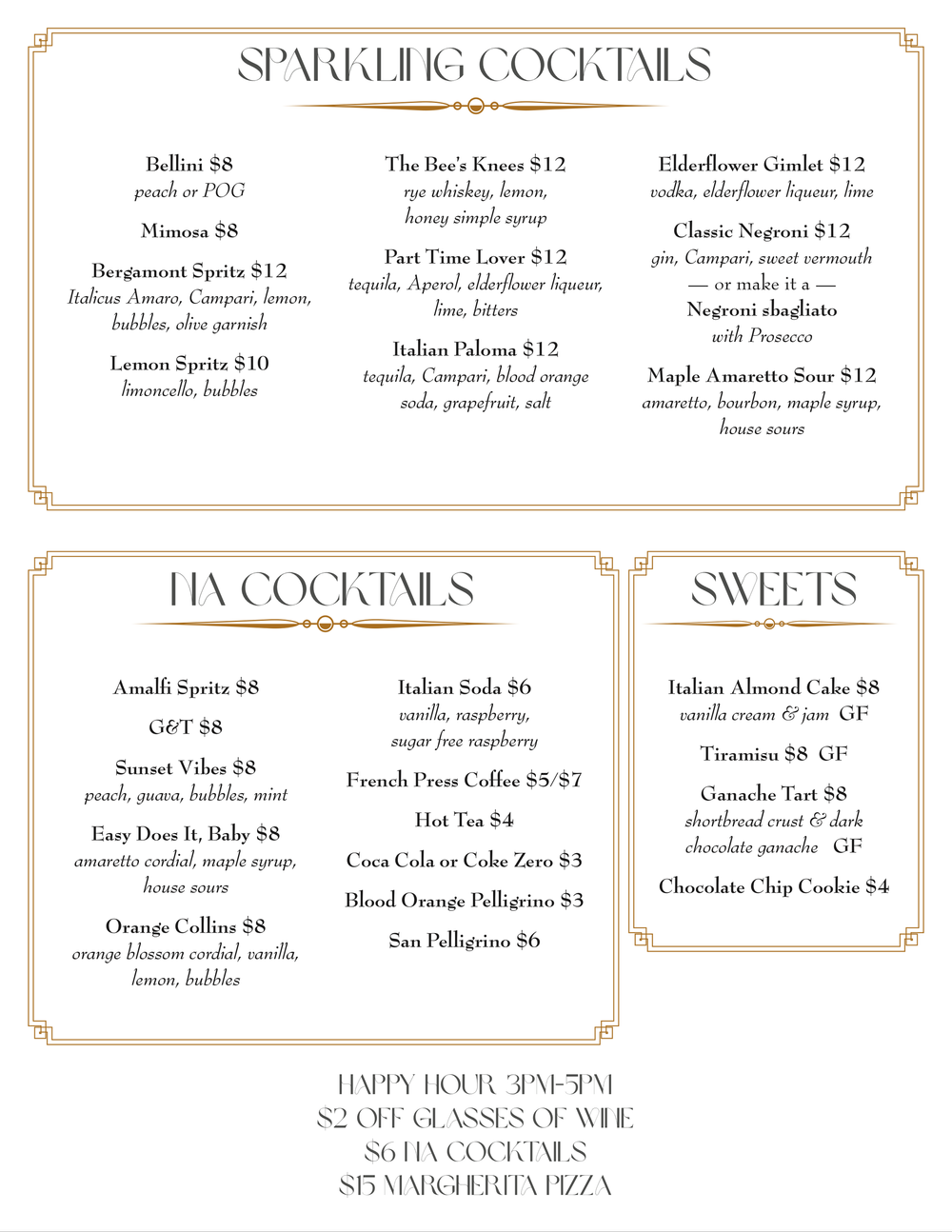 Menu | Hearth & Table