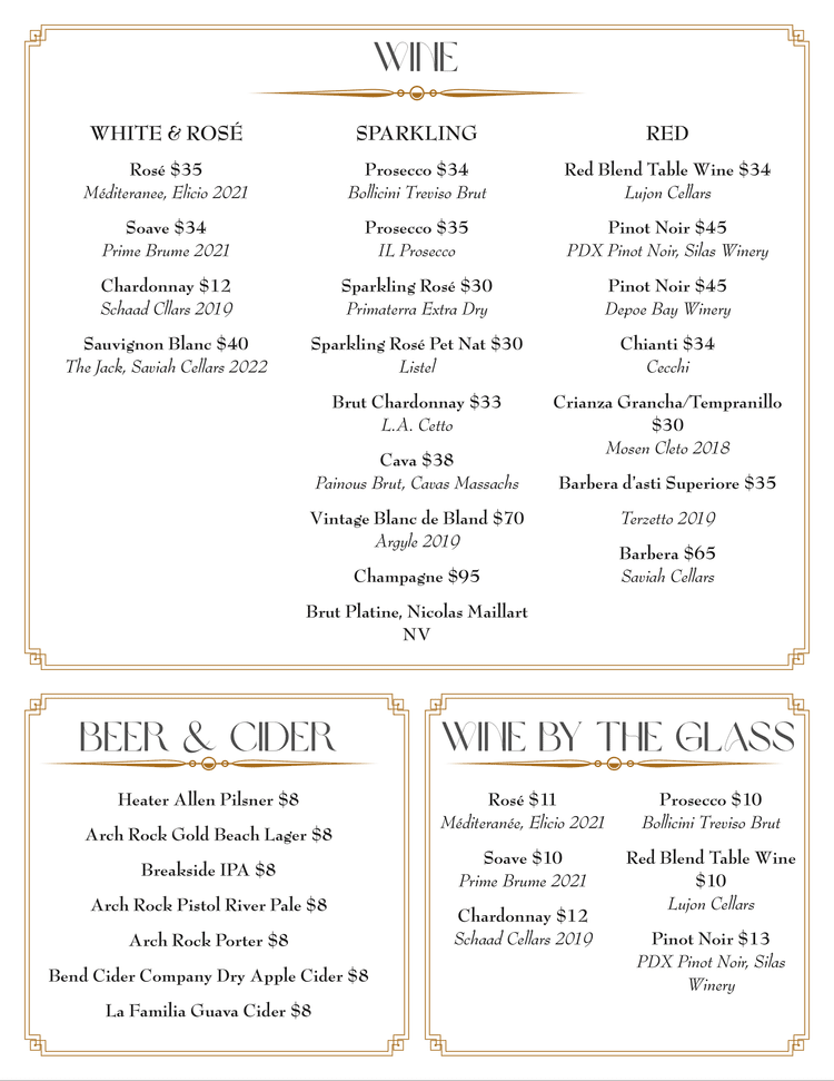 Menu | Hearth & Table