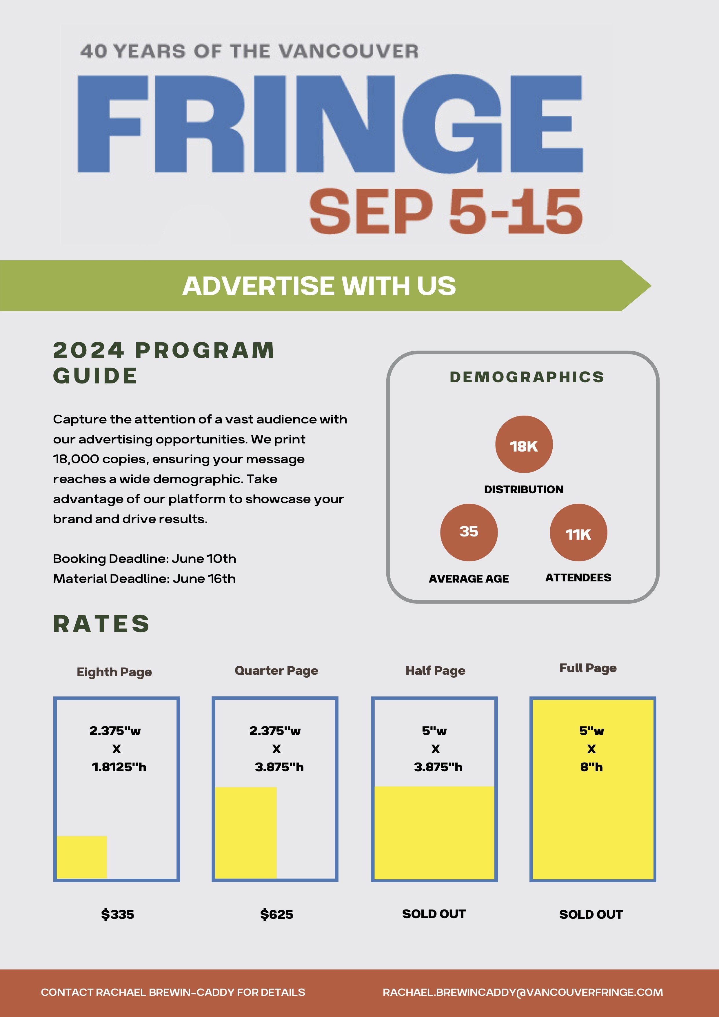 Special Advertising Rates: Vancouver Fringe Festival — South Granville BIA