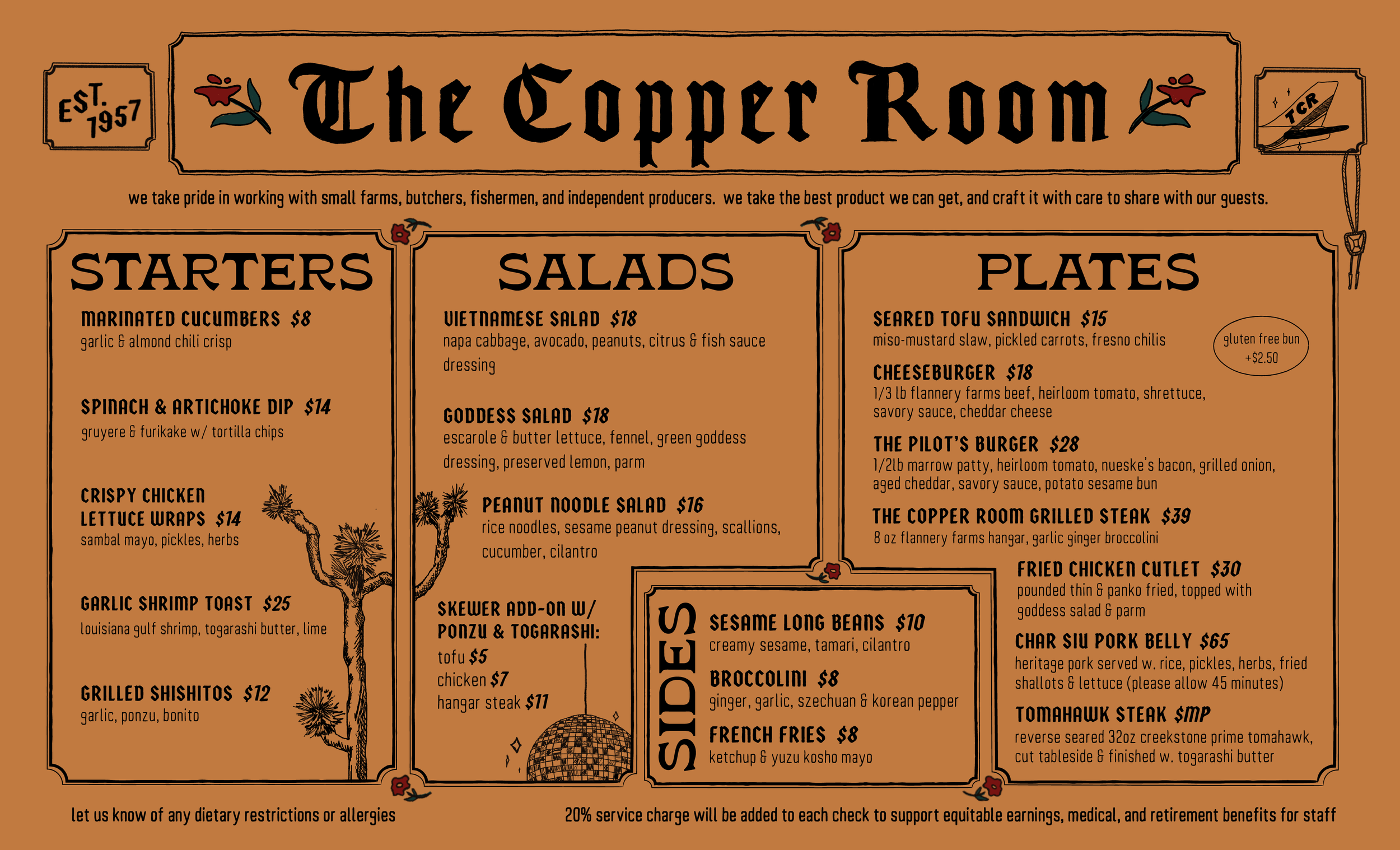 Menu — The Copper Room