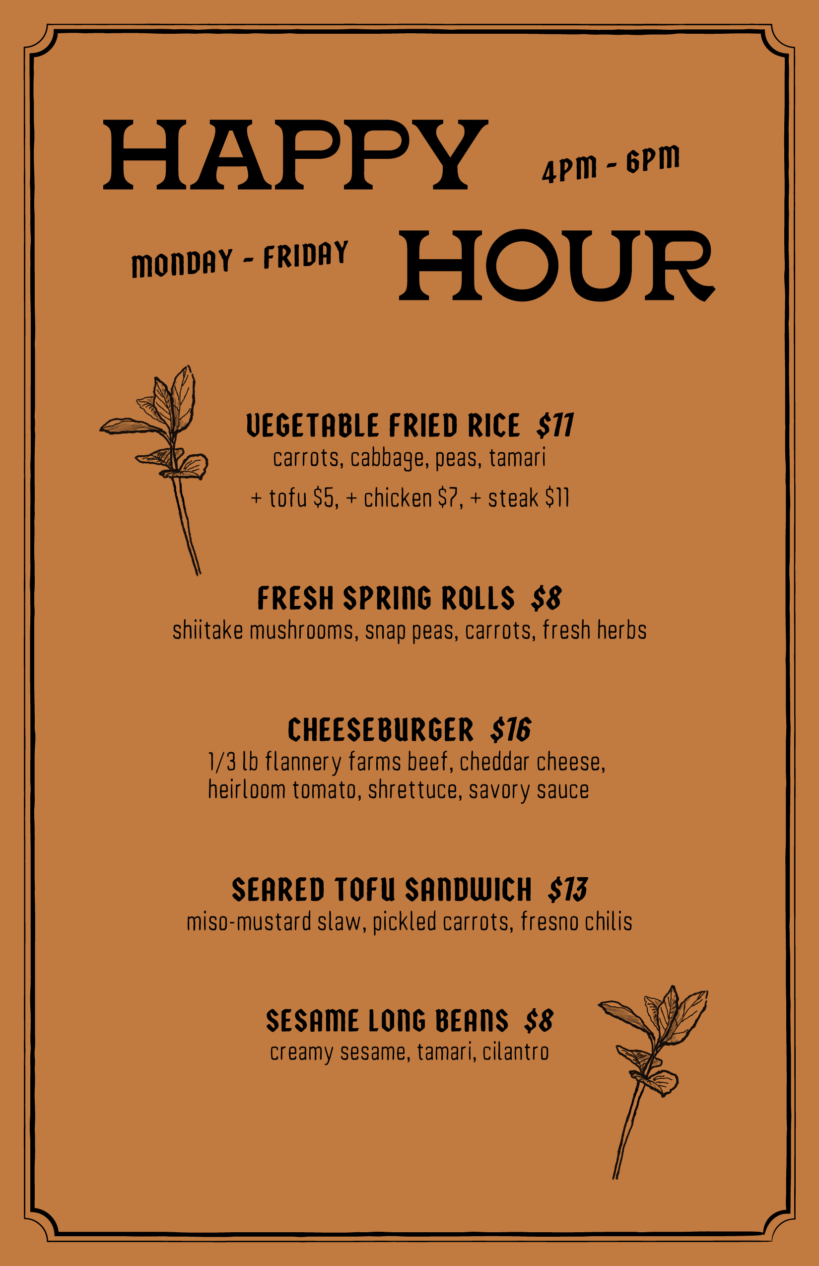 Menu — The Copper Room