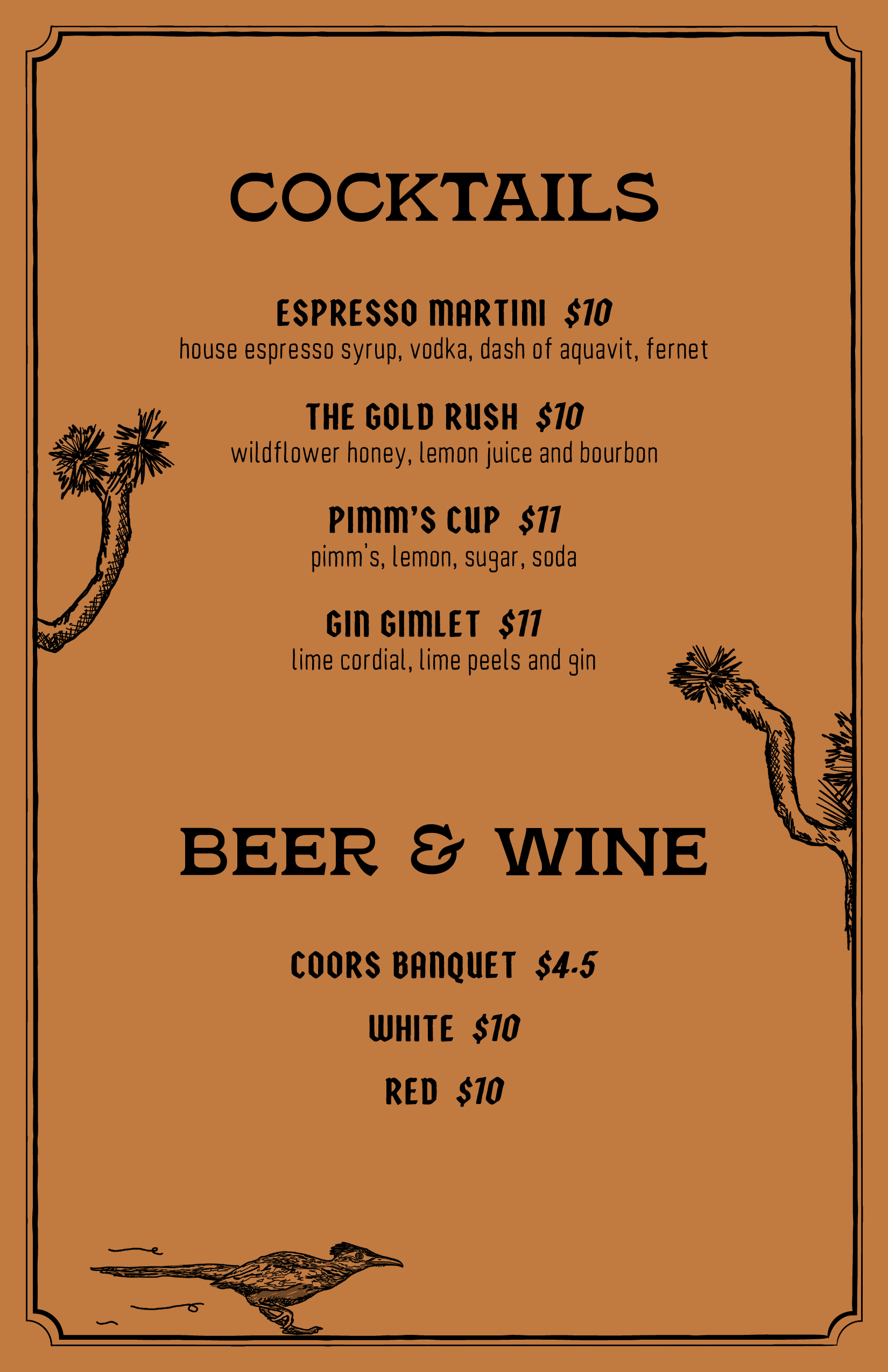 Menu — The Copper Room