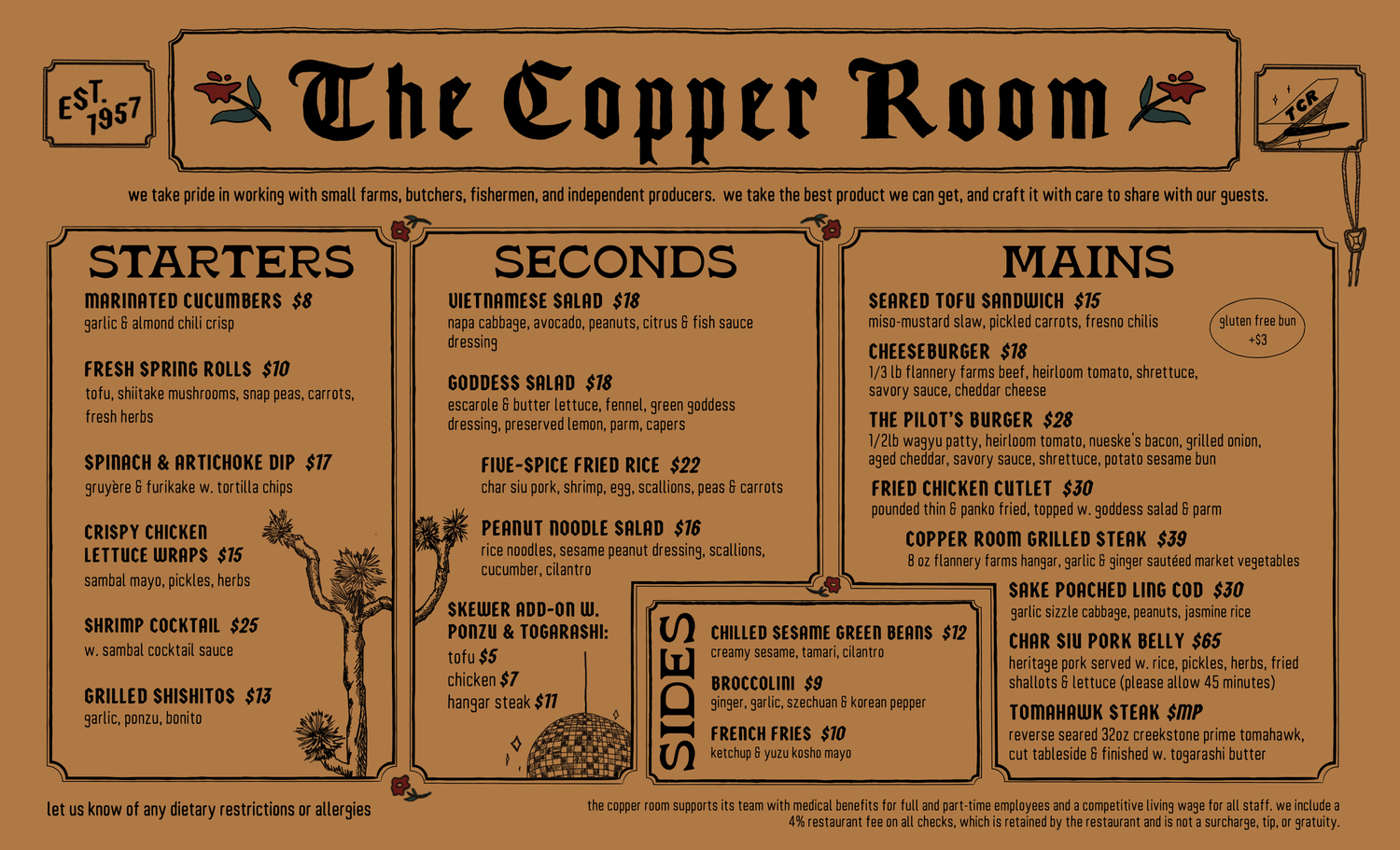 Menu — The Copper Room